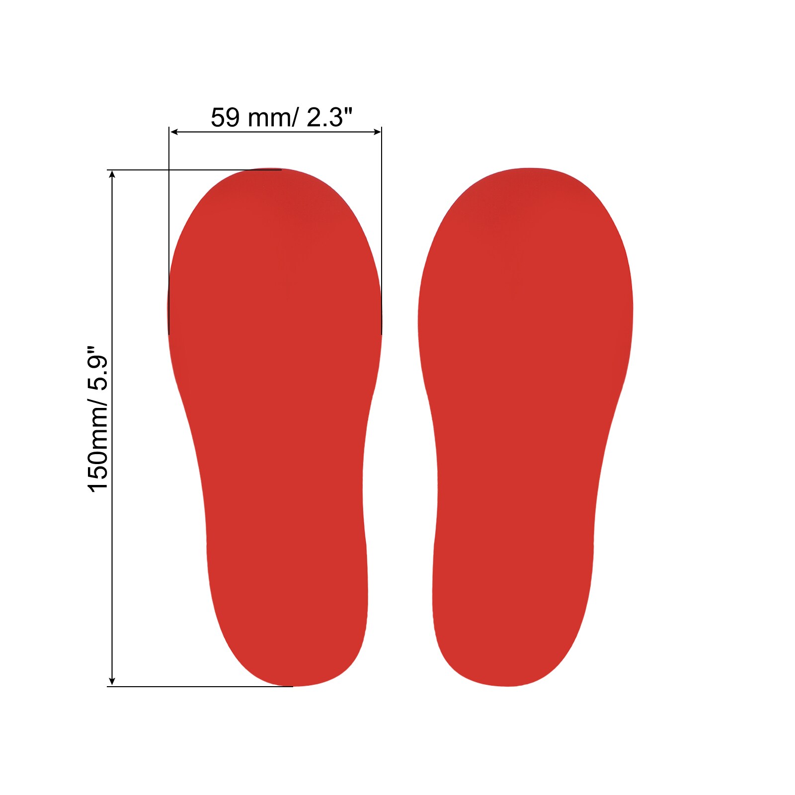 PATIKIL 6x2 Inch Footprint Sticker 4 Pairs PVC Small Shoes Floor Decal ...
