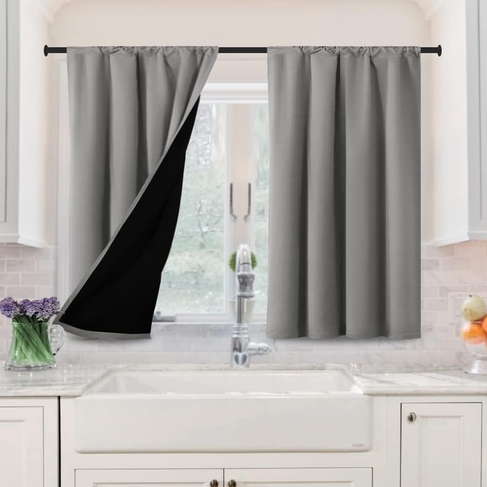 H.Versailtex Premium Blackout Curtain Panel Pair Rod Pocket Top 52 x 84 ...