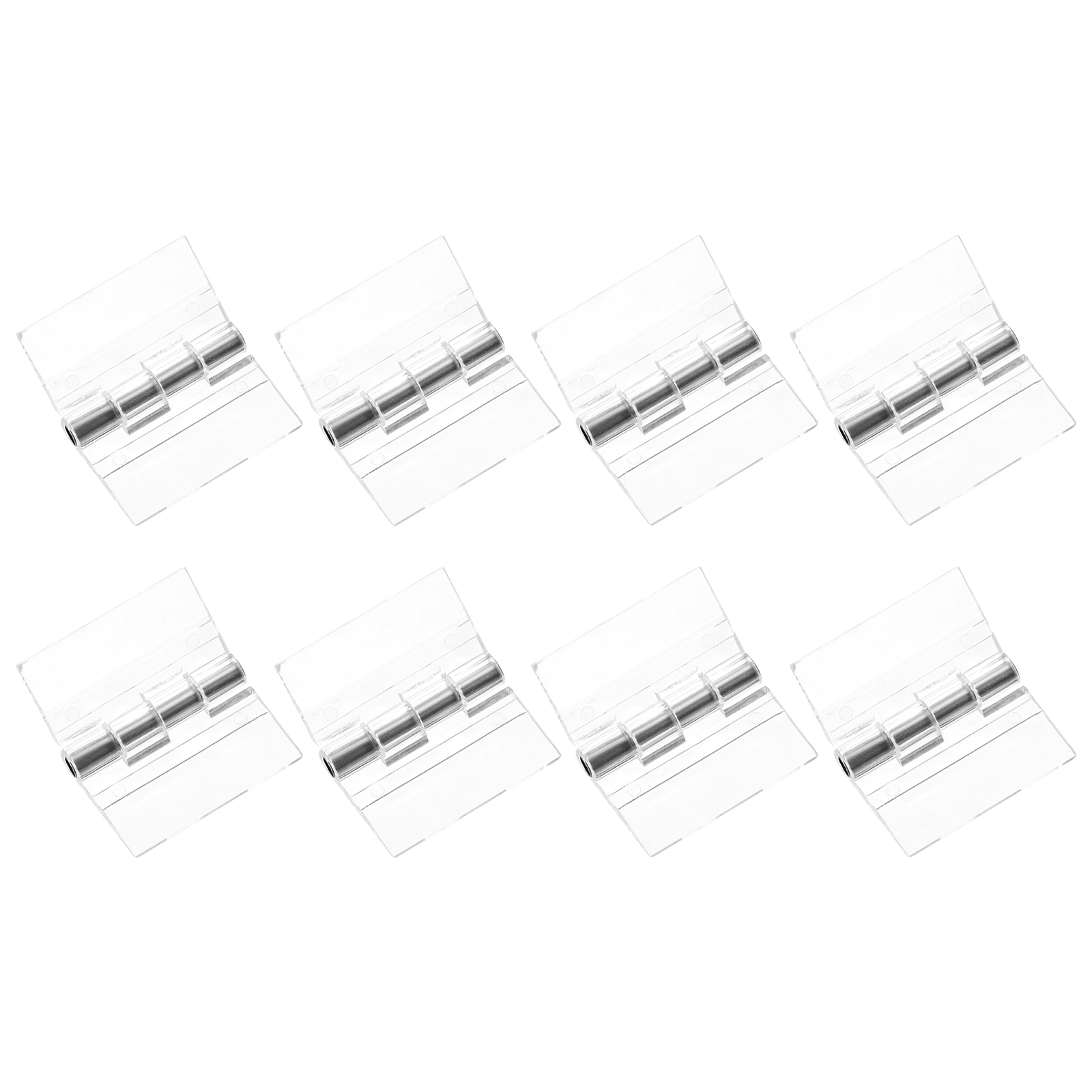 Unique Bargains 8Pcs Acrylic Hinges 30x35mm Clear Folding Hinge with ...