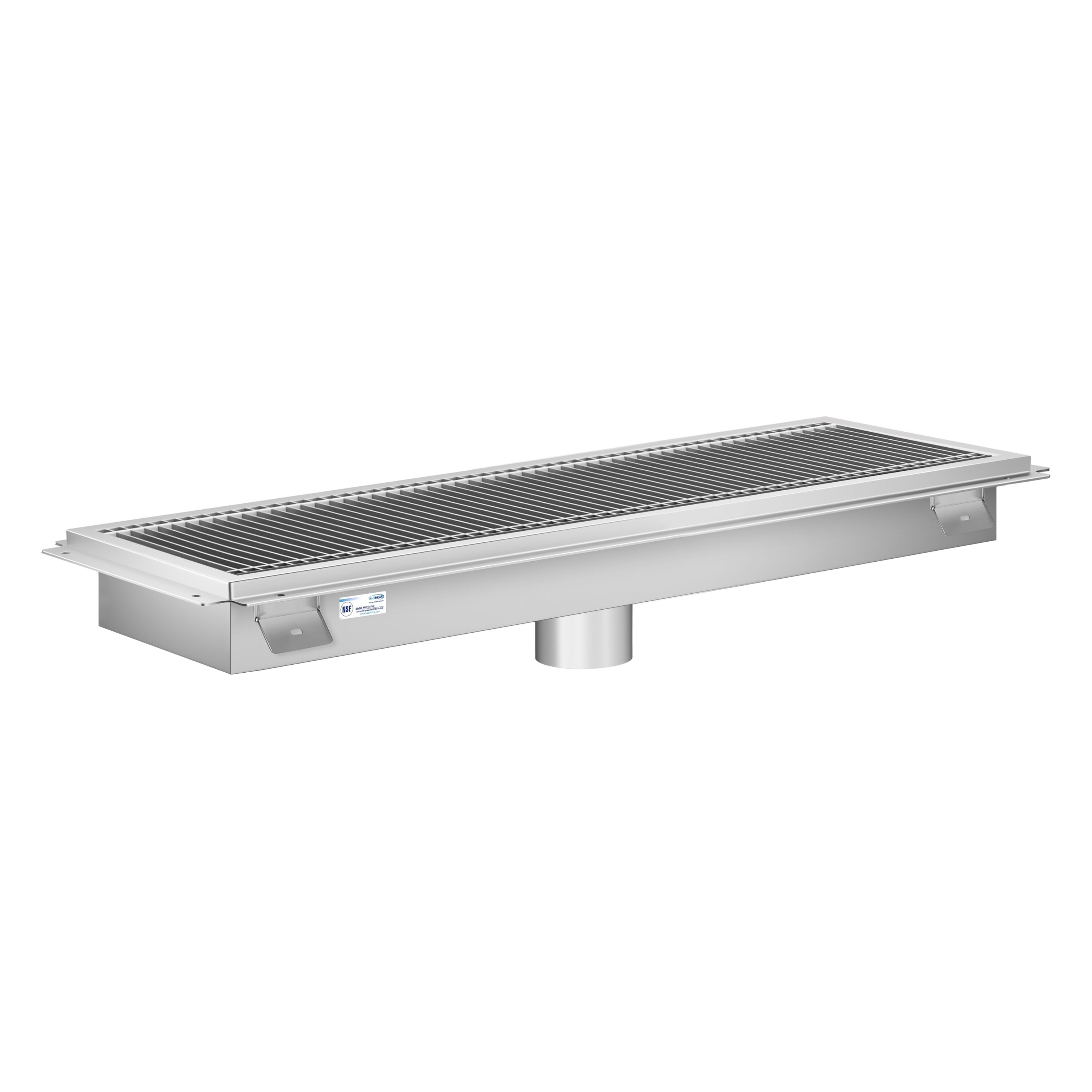 KoolMore 12" x 42" Stainless Steel Floor Trough Drain, 14-Gauge with ...