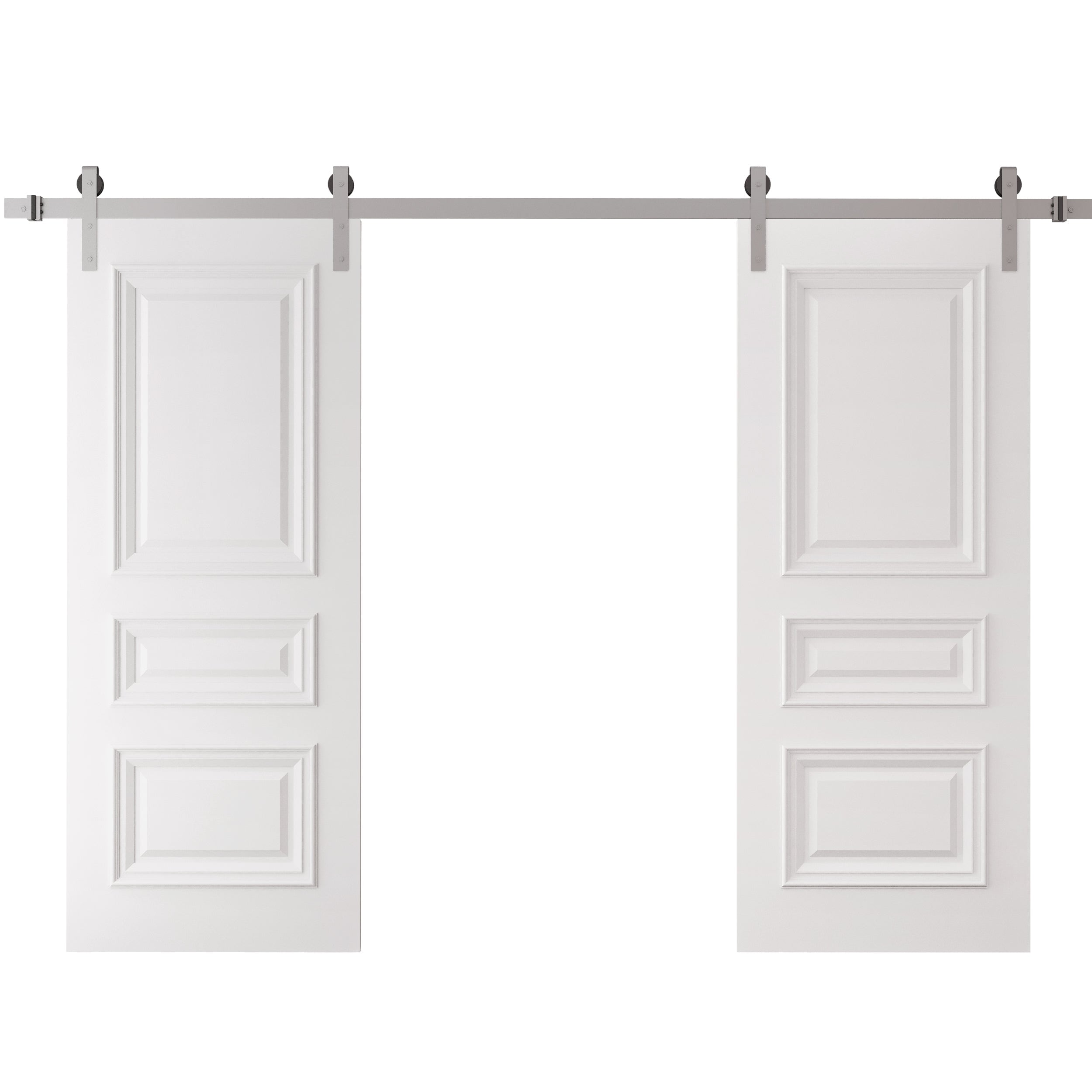 SARTODOORS Double Barn Door 48 x 80 inches - CLASSIC 3389 White Enamel ...