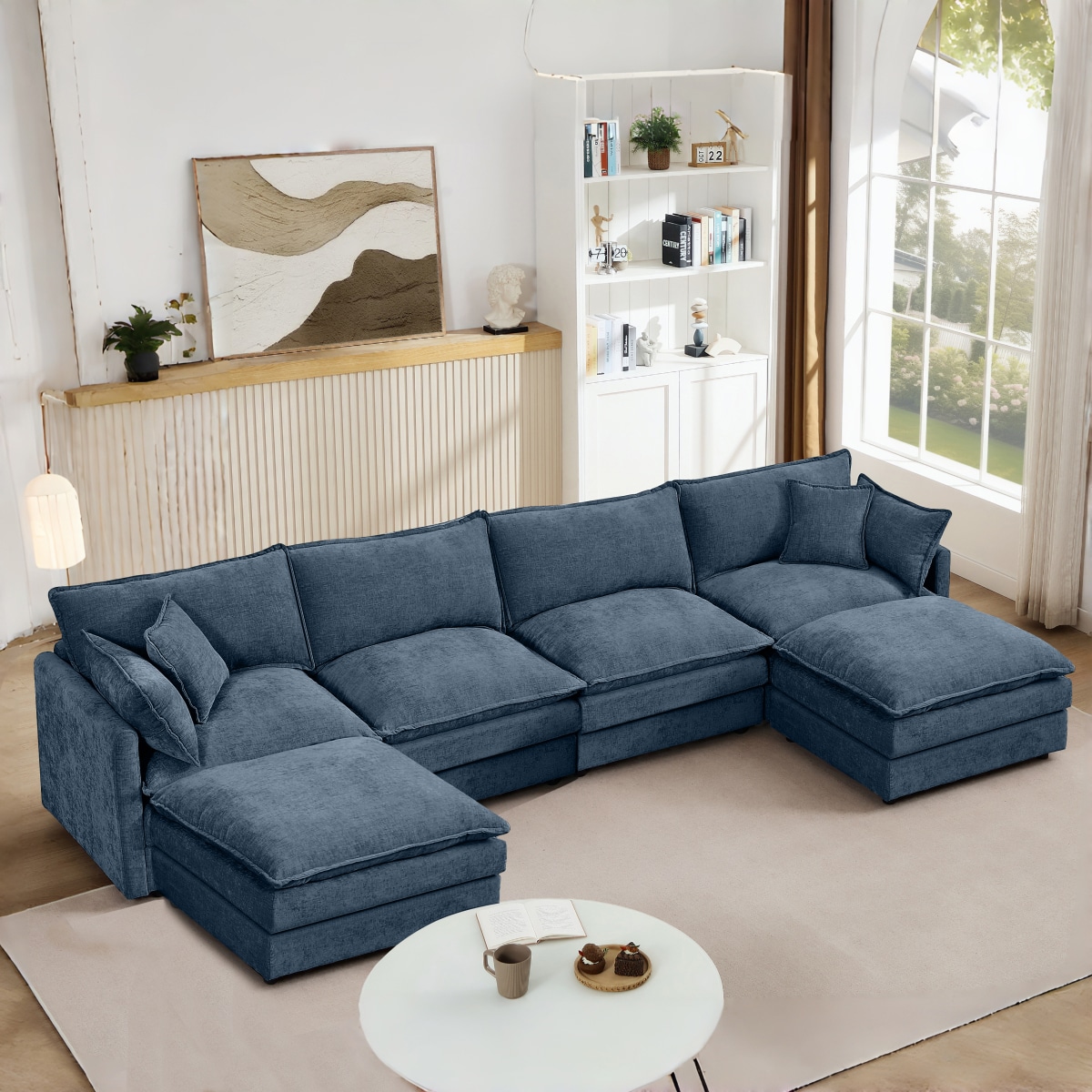 Streamdale Furniture Streamdale Modular Sectional Sofa 130.7'' U Shaped ...