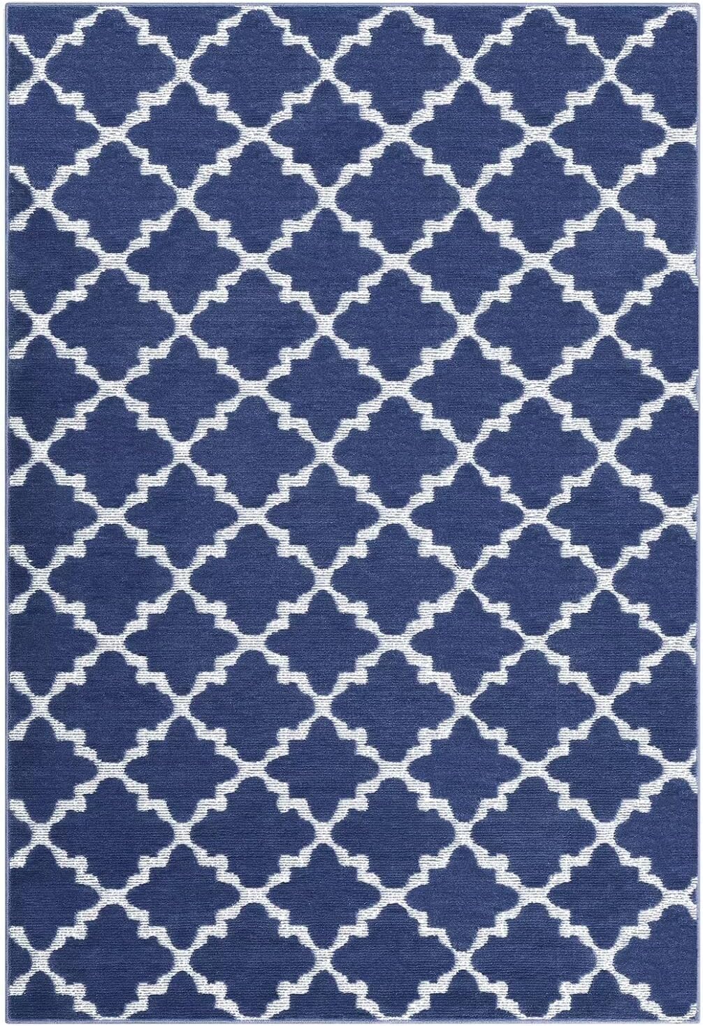 Qeetex Large Area Rug Soft Plush Shaggy Carpet Non Slip High Navy in ...