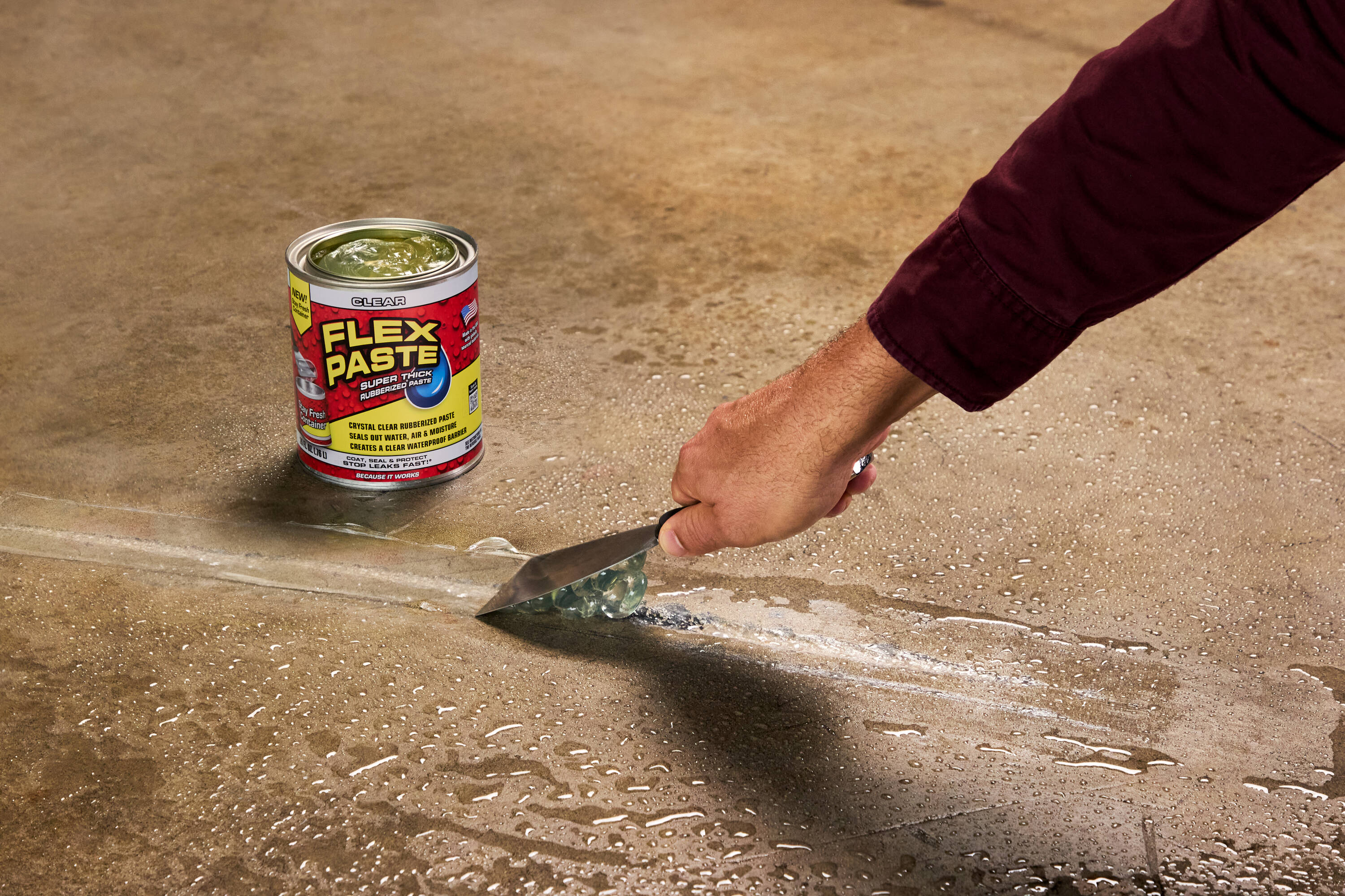 Flex Paste 26-fl oz Clear Paste Waterproof Rubberized Coating in the ...