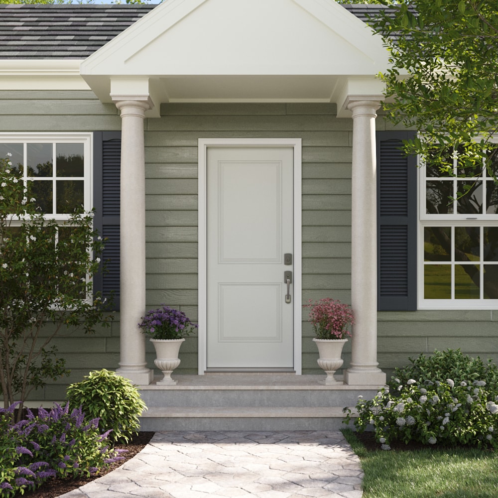 Masonite STA TRU Steel 36-in x 80-in x 4-9/16-in Steel No glass Left ...