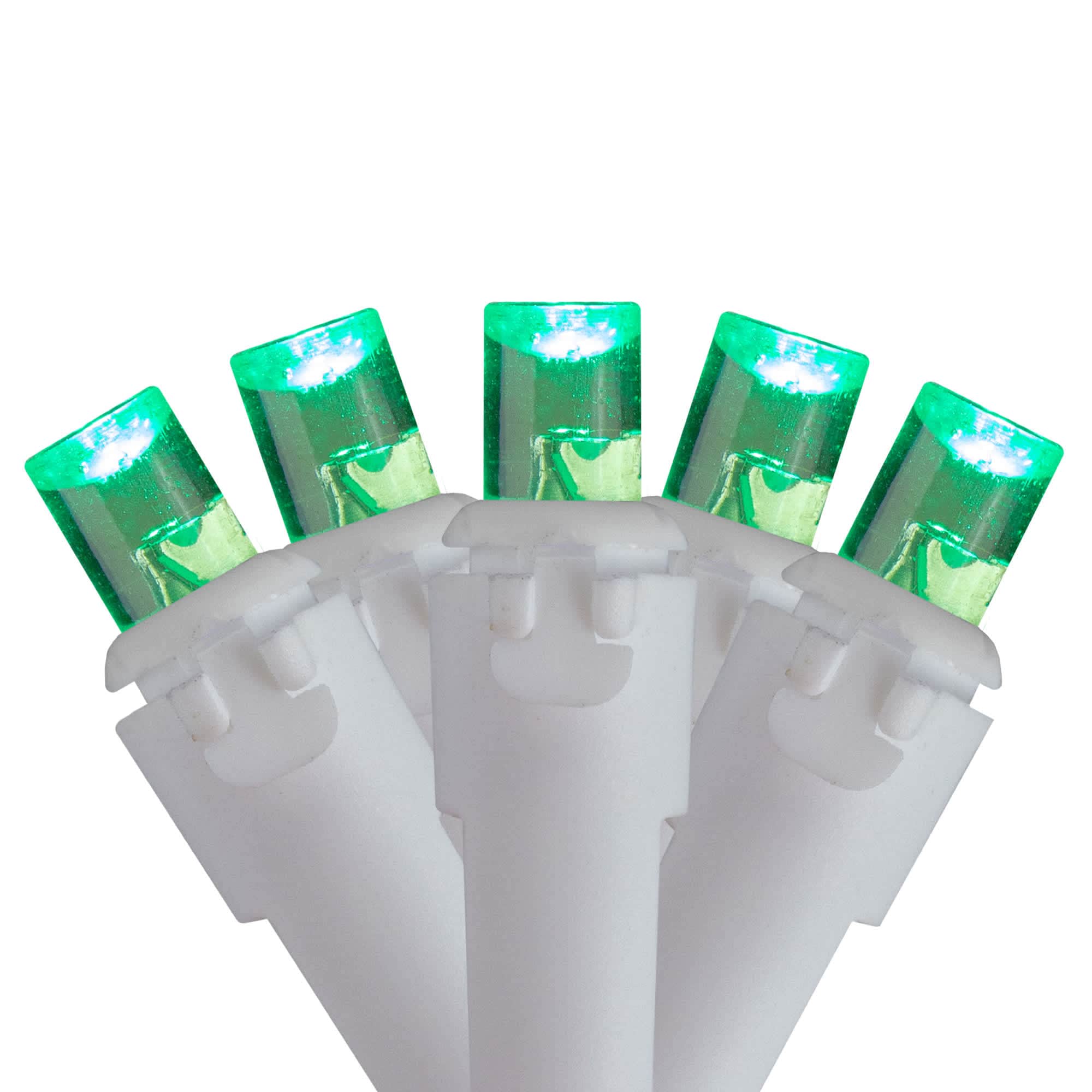Brite Star LED Wide Angle Icicle Christmas Lights - Green - 6ft White ...