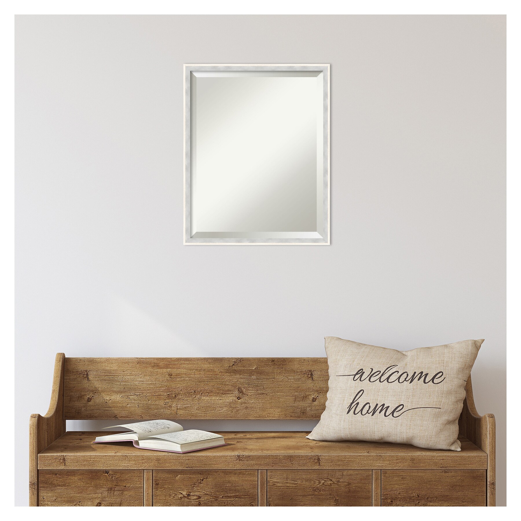 Amanti Art Paige White Silver Frame 17-in W x 21-in H Paige White ...