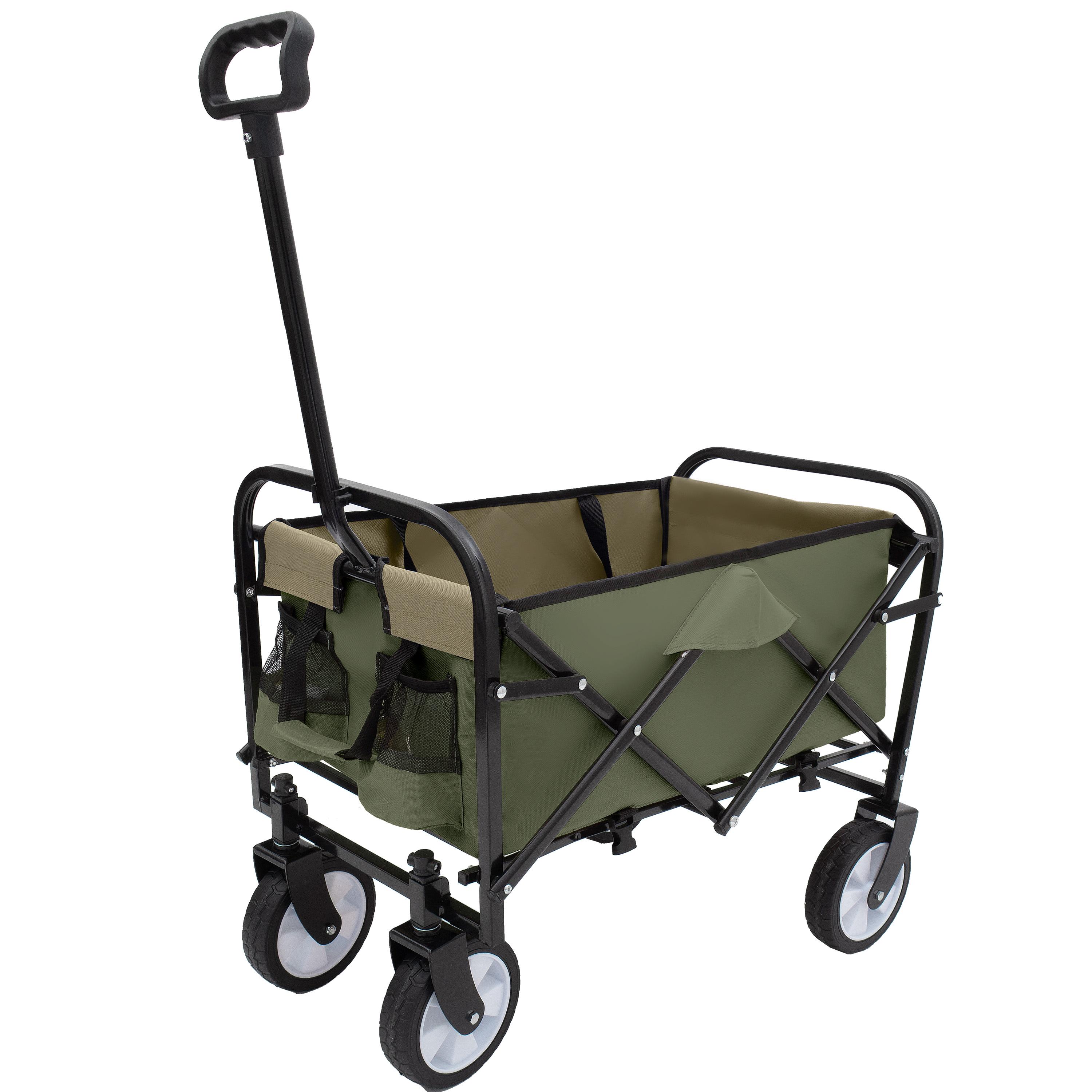 Bayfeve Multi Use Bag Collapsible Foldable Utility Wagon Cart with 3pcs ...