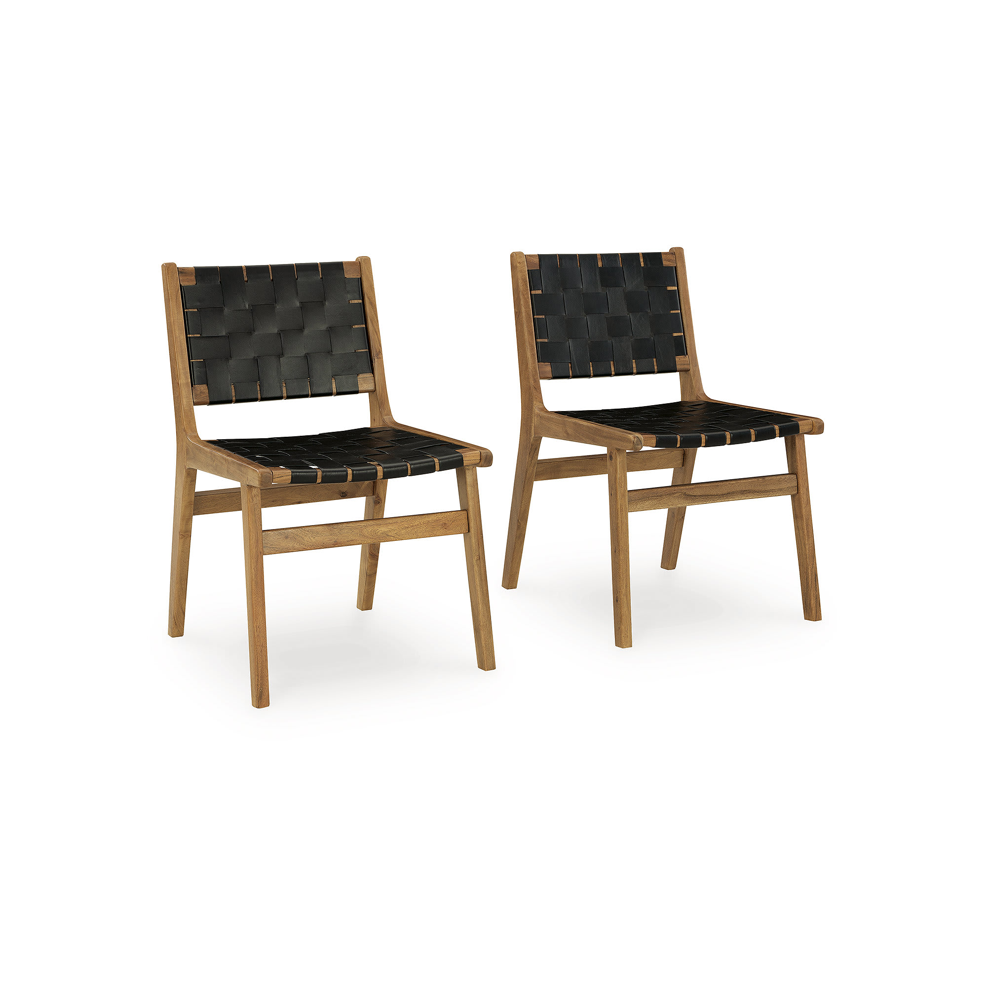 Signature Design by Ashley Fortmaine Brown Light Wood Dining Chair with ...