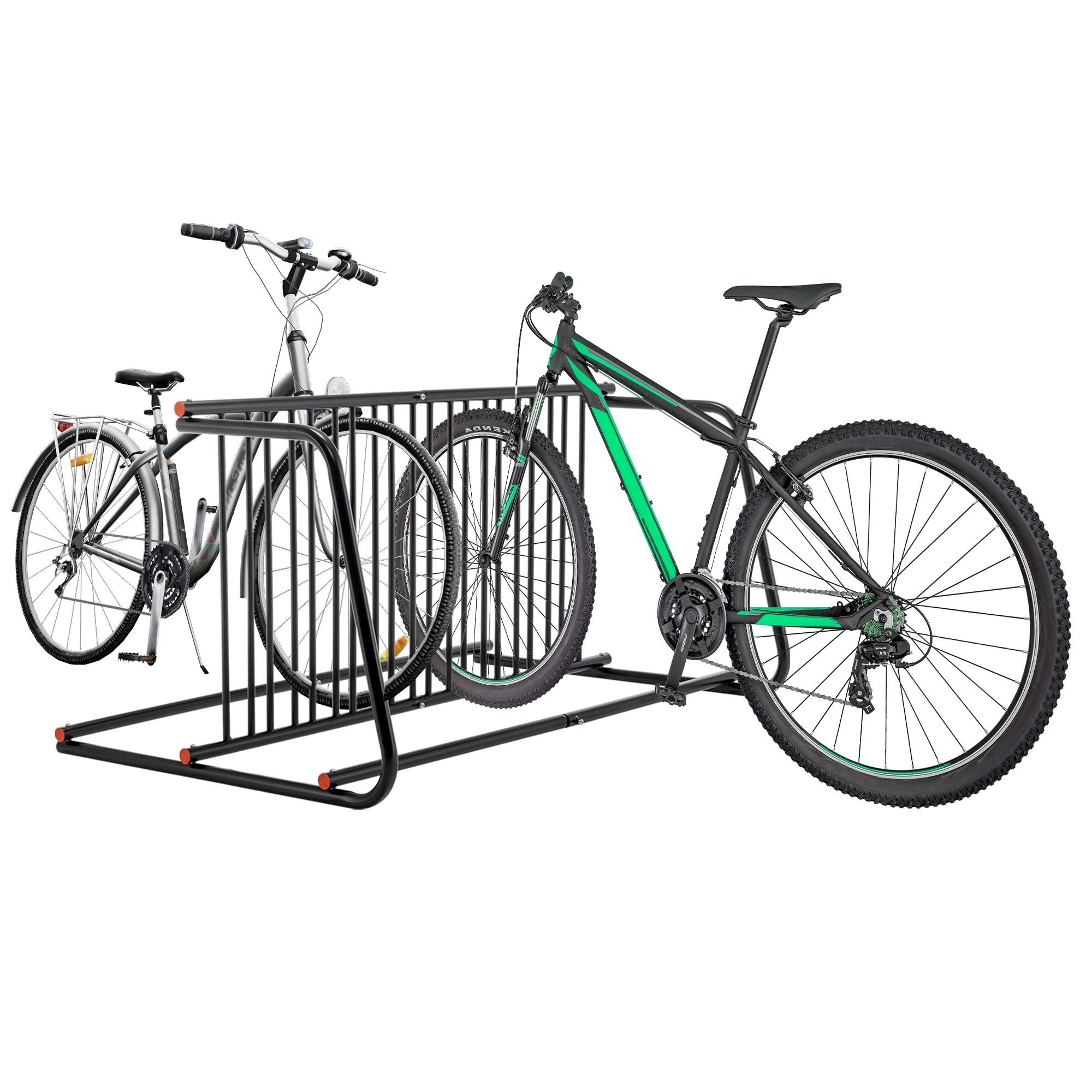 LOVMOR 10 Bike Floor Bike Rack Modern Metal Double Sided Commercial ...