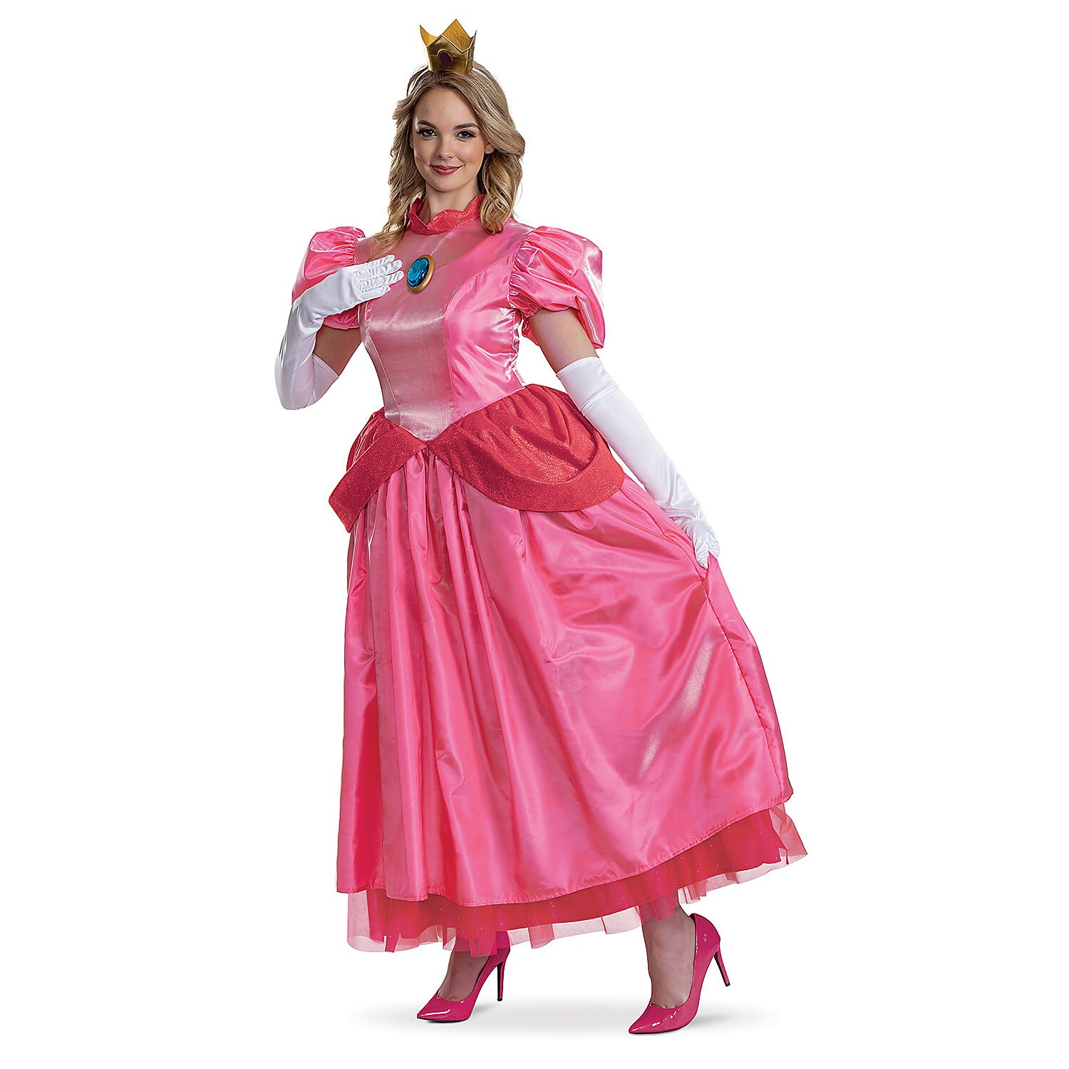 Disguise Women's Elevated Super Mario Bros Princess Peach Costume ...