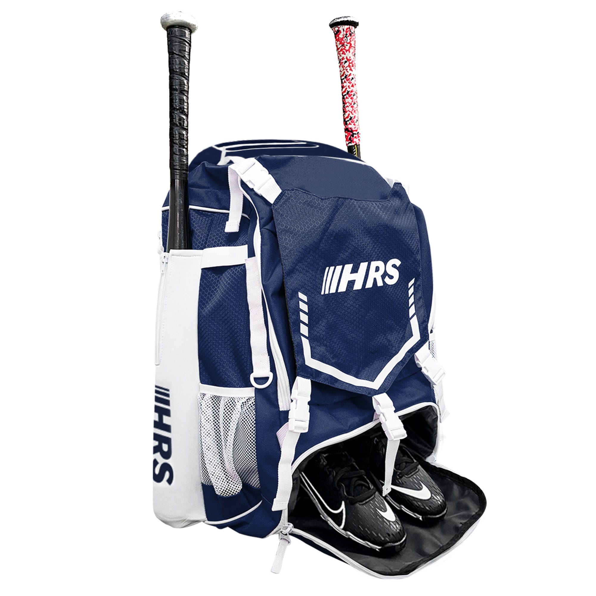 Hit Run Steal Bat Bag Backpack Holds up to 4 Bats Glove and Helmet Navy ...