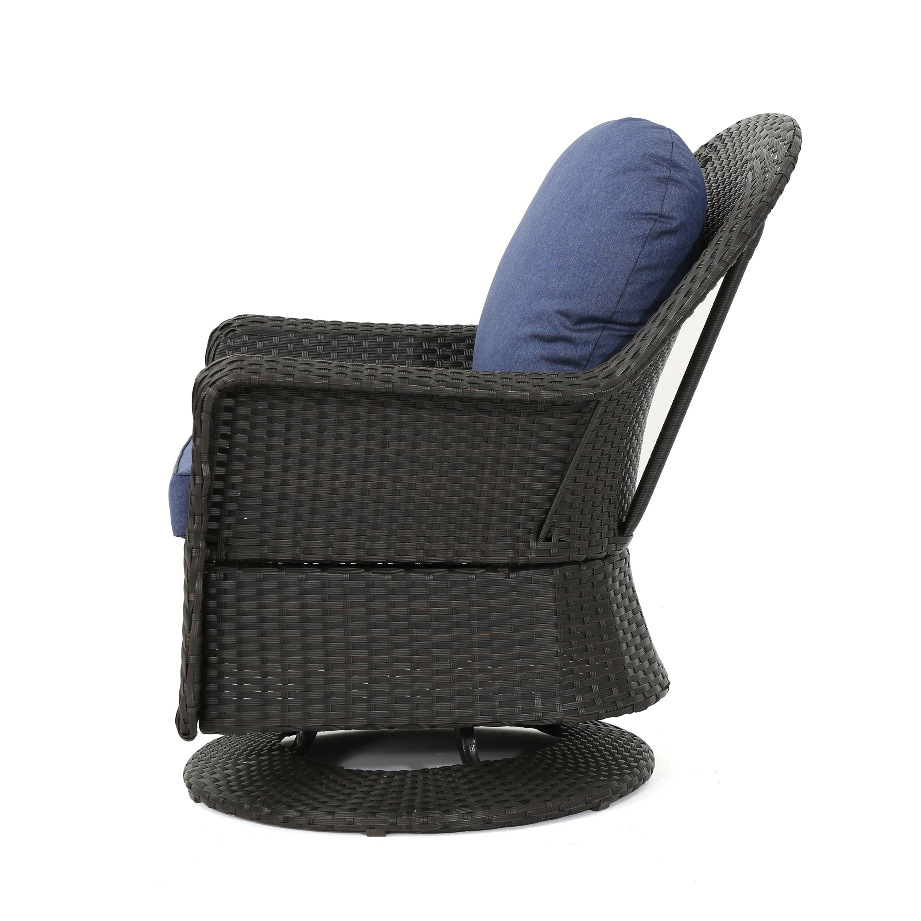 Christopher Knight Home Liam Outdoor Wicker Club Chair Set of 2 Dark ...