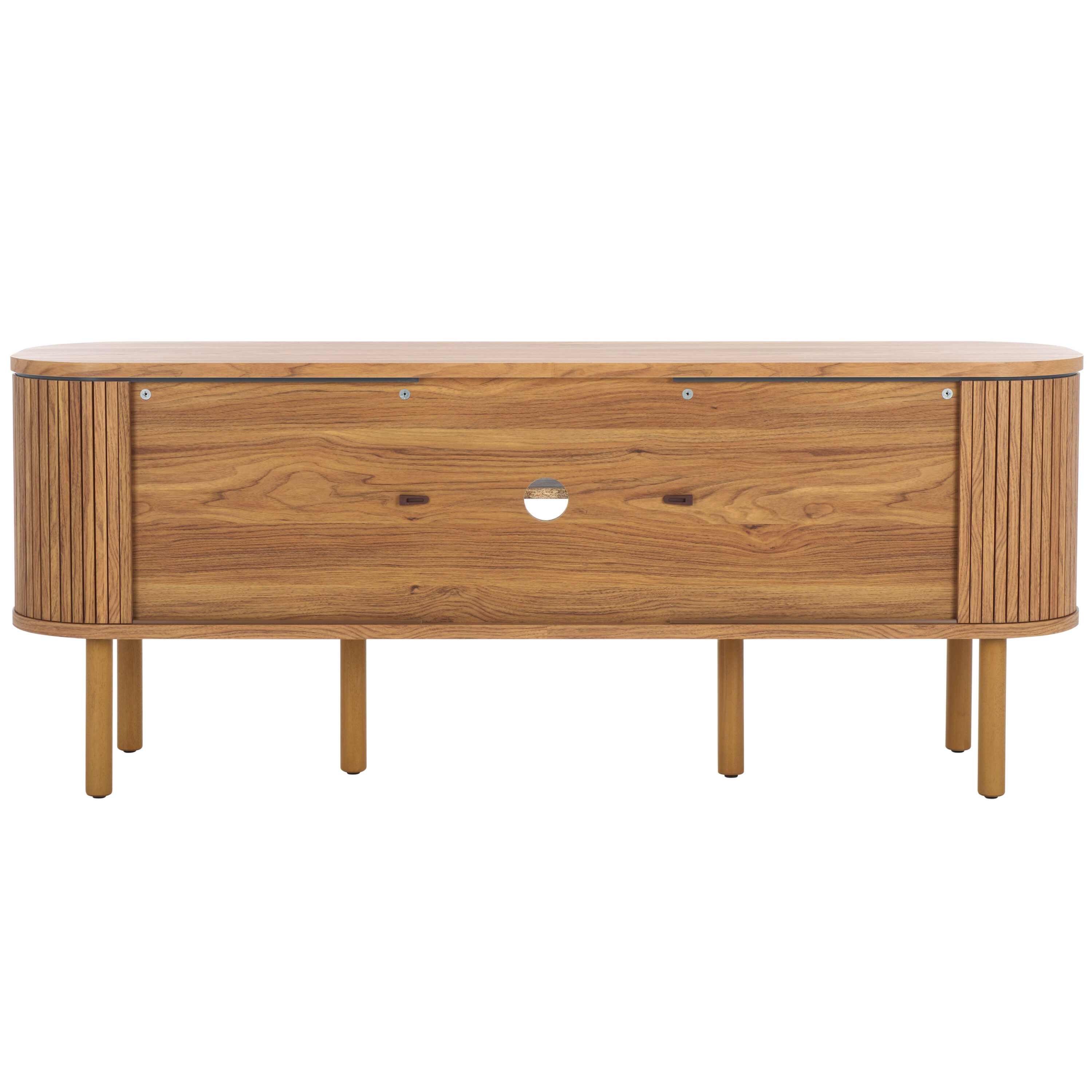 Safavieh Tealla Oak/Gold Mid-century Particleboard Media Cabinet in the ...