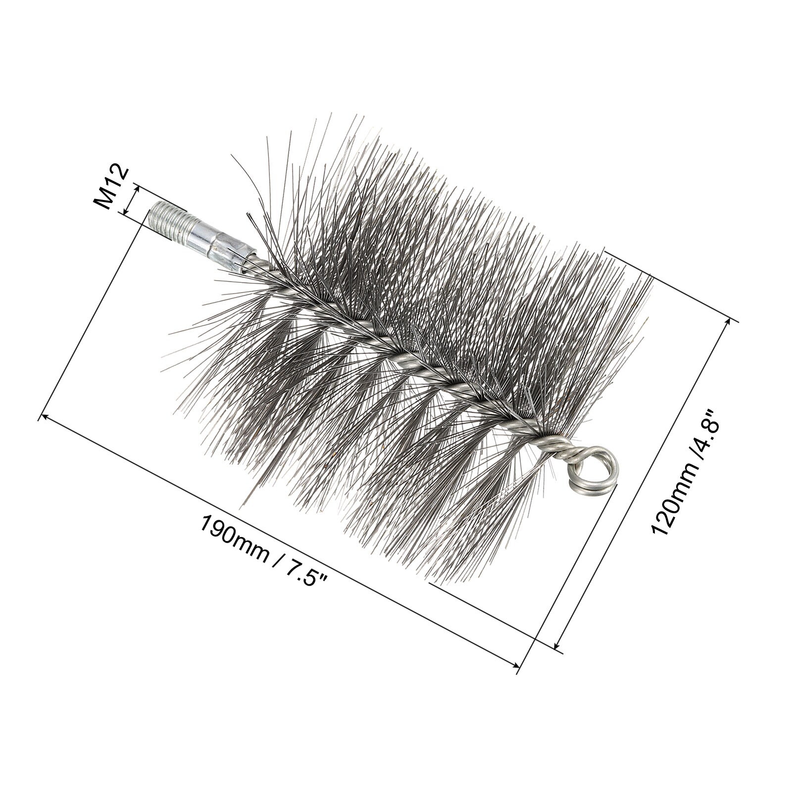 PATIKIL 1pc 5-Inch Chimney Brush Chimney Cleaning Brush Round Sweep ...