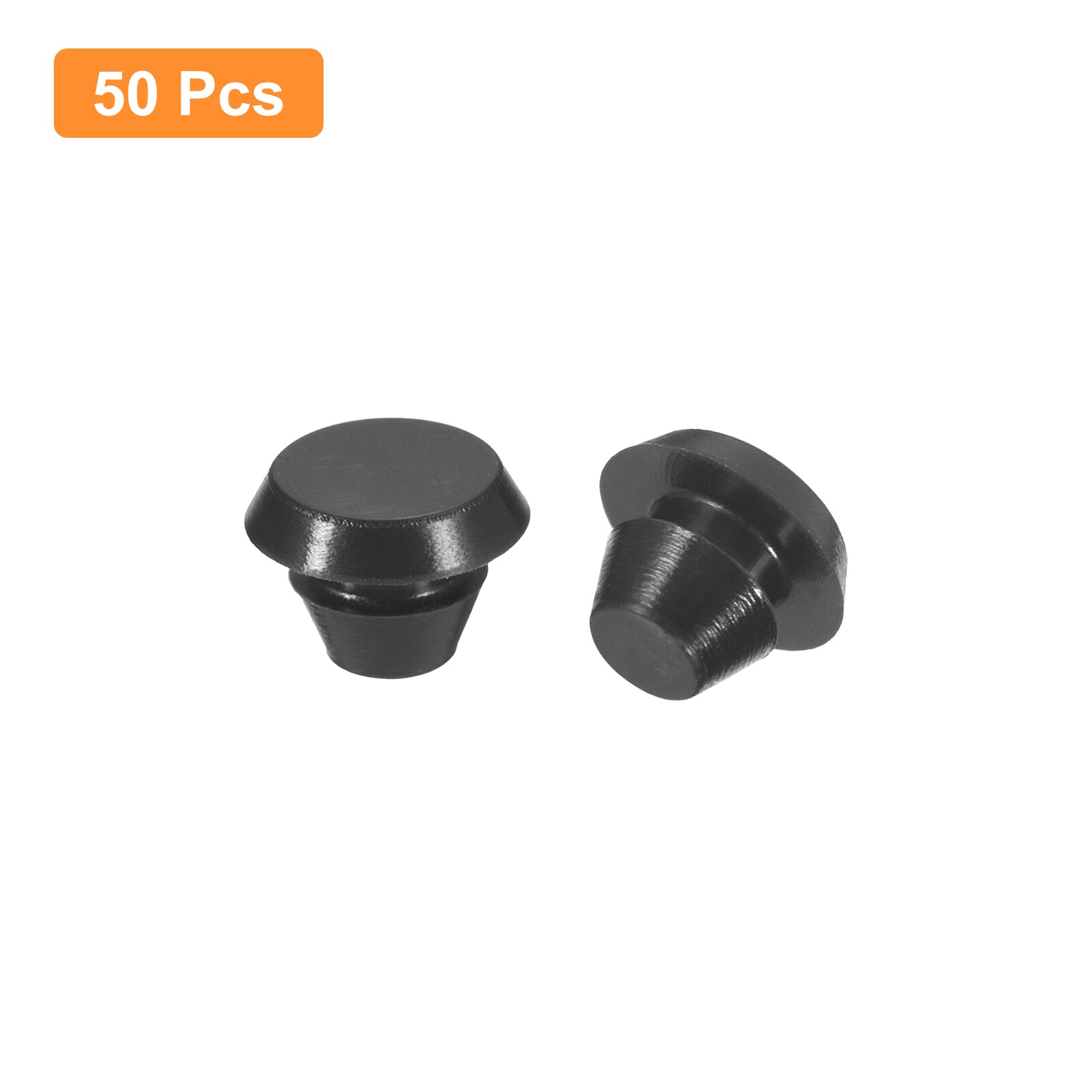 Unique Bargains 50pcs Silicone Plugs Rubber Round Snap in Locking Hole ...