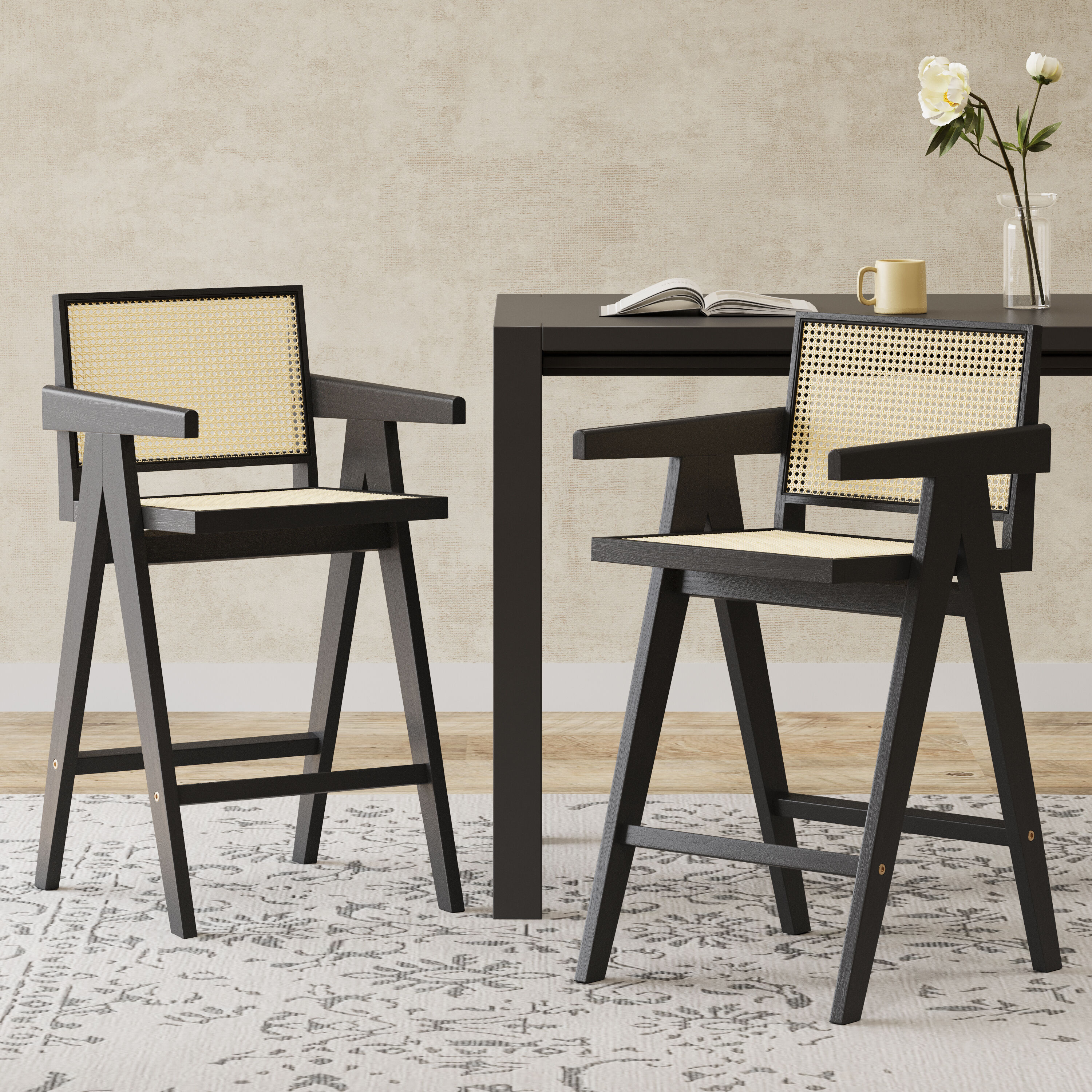 ModernLuxe Assembly Required 27inch Modern Minimalist Bar Stool with ...