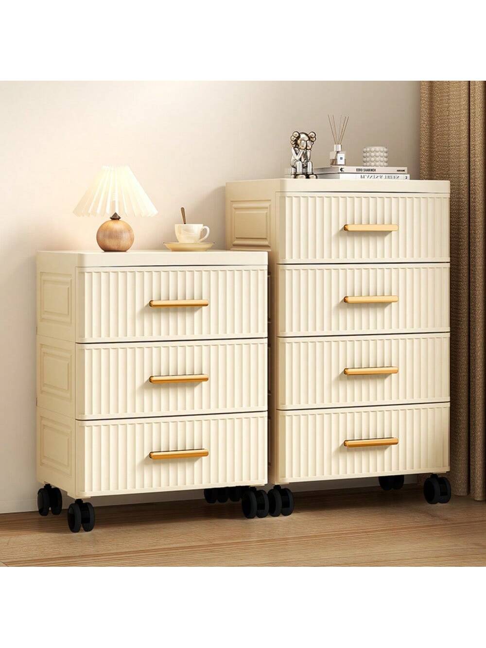 Garvee 1 Piece Plastic Multifunctional Drawer Storage Cabinet Bedside ...