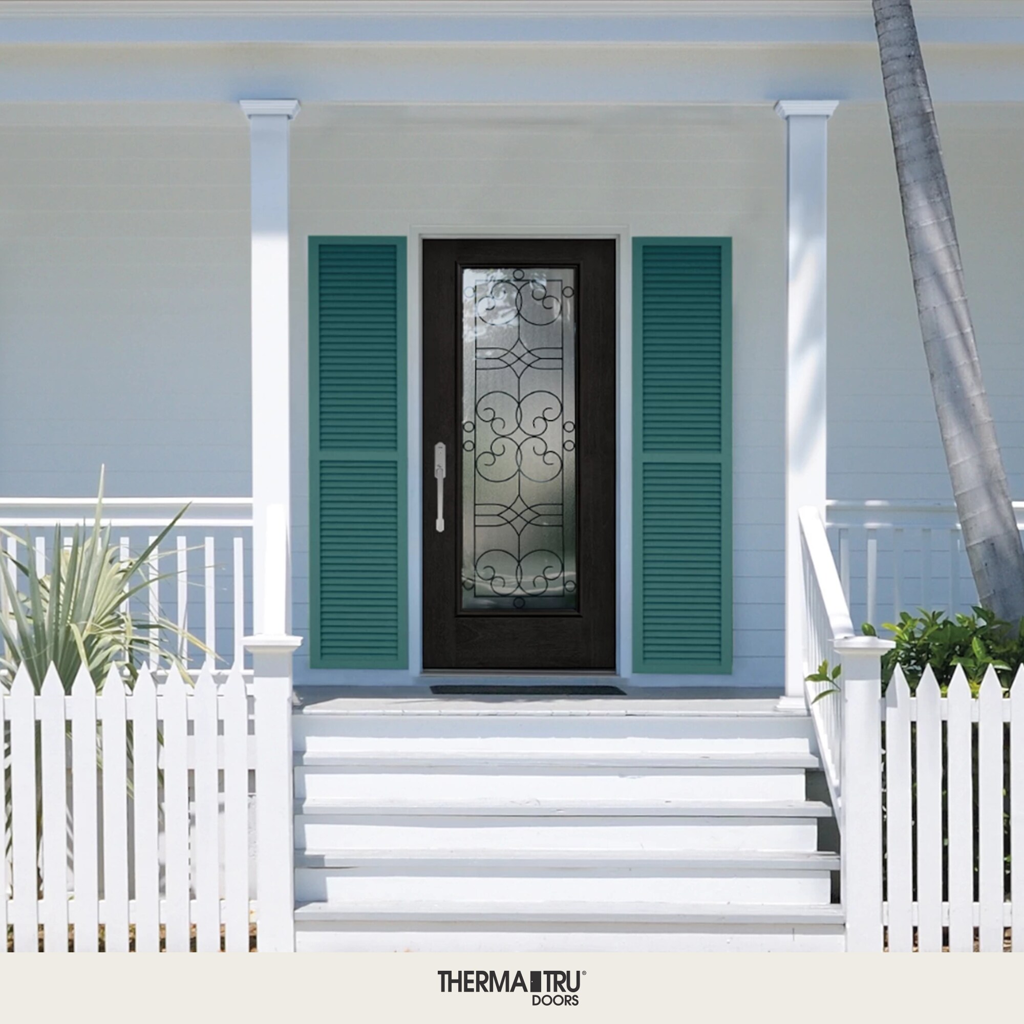 Therma-Tru SALINAS 36-in x 80-in x 6-9/16-in Fiberglass Full lite Right ...