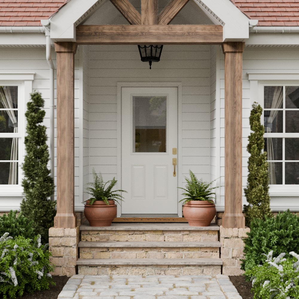 Masonite STA TRU Steel 36-in x 80-in x 4-9/16-in Steel Half lite Right ...