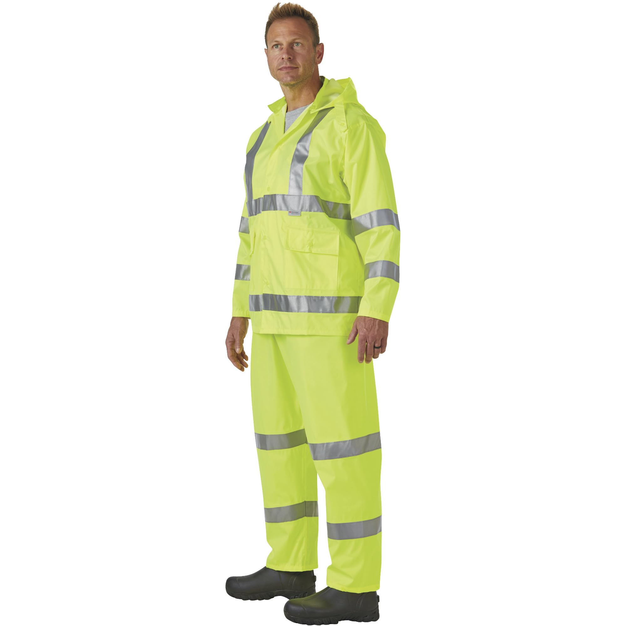 West Chester XL ANSI Class 3 Hi-Vis Yellow 3-Piece Rain Suit in the ...