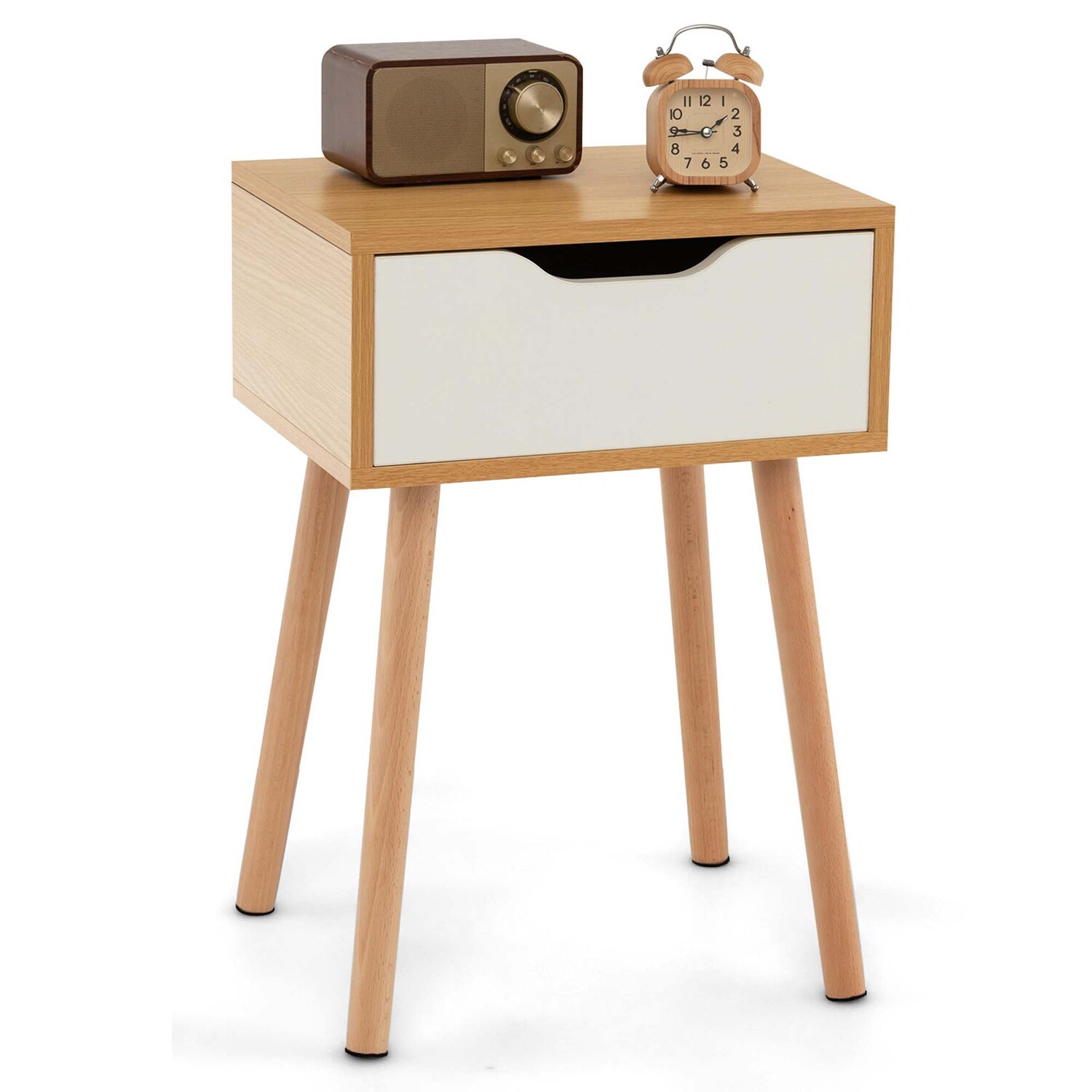 Costway 1PC Nightstand End Side Sofa Table Storage Drawer Living Room ...
