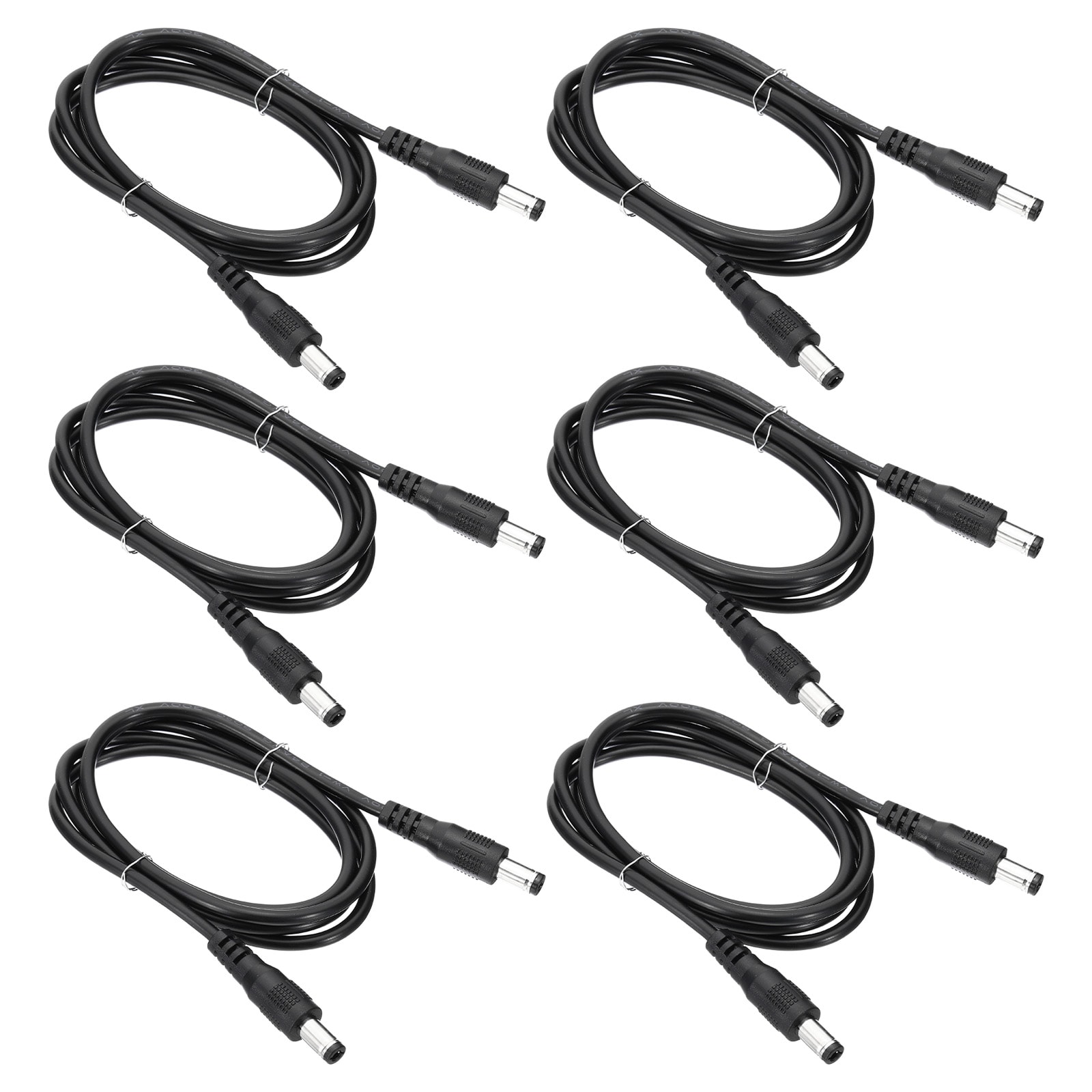 PATIKIL 3Ft Male to Male 5.5x2.5mm DC Power Extension Cable 6 Pcs 24AWG ...