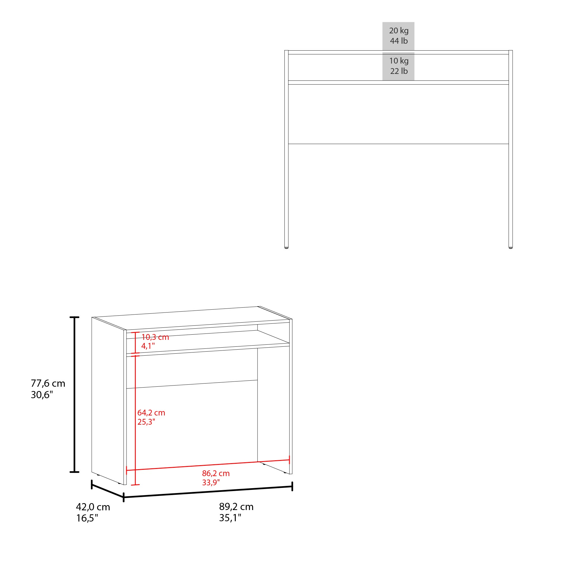 Blisstyle Desk Caraway Office White Office Desk Study Desk in the Desks ...