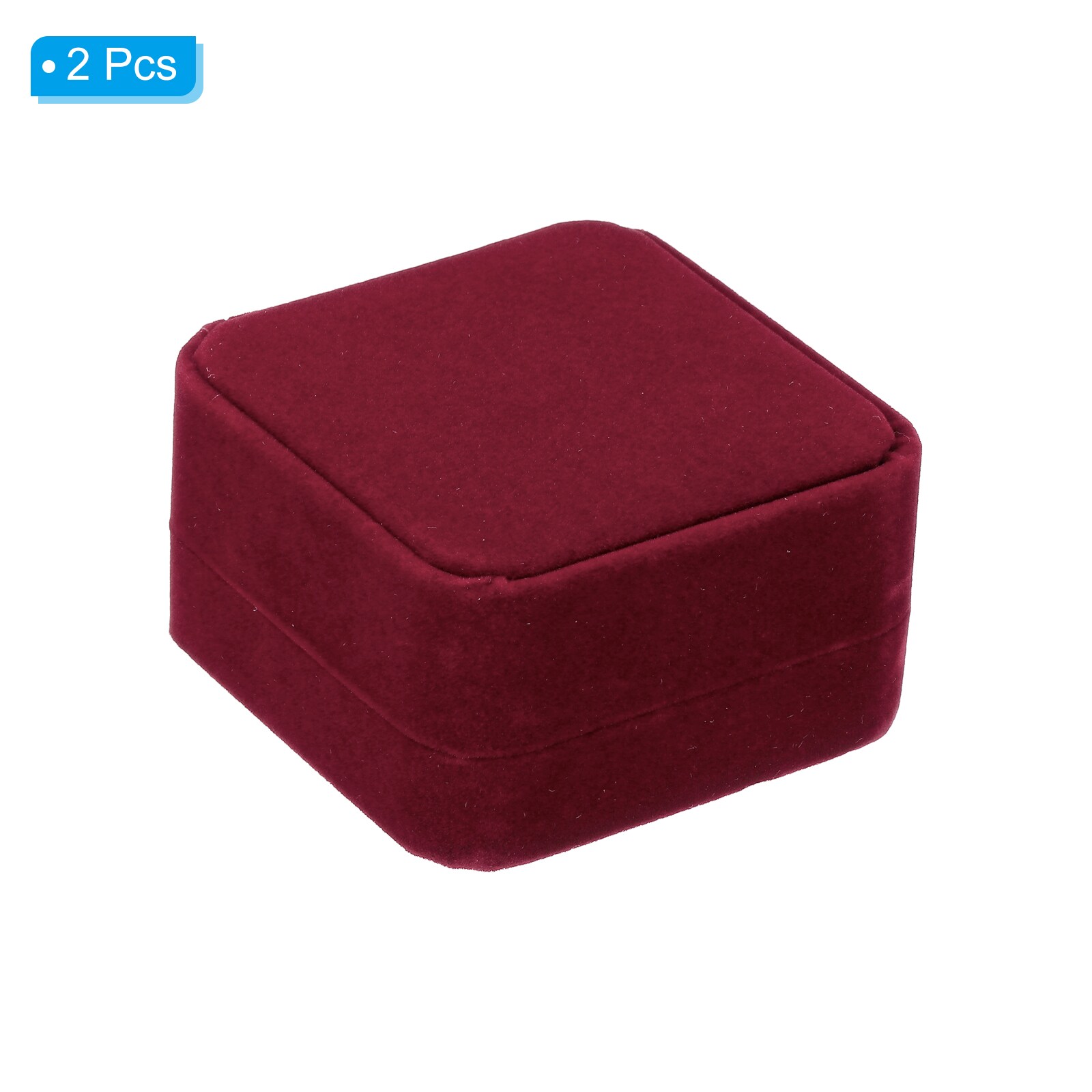 PATIKIL Velvet Ring Box 2pcs Double Slot Wedding Ring Box Vintage ...