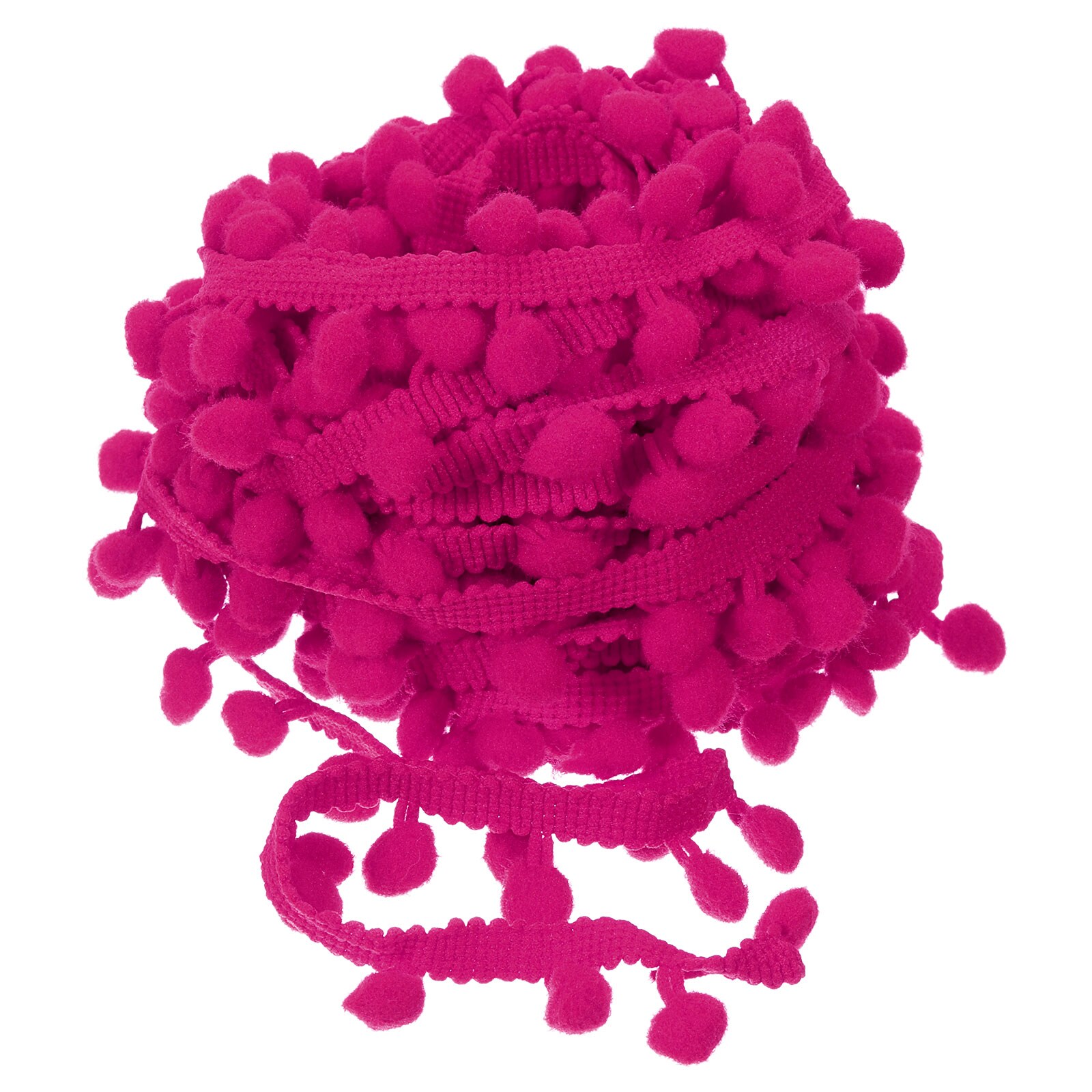 Unique Bargains 10 Yards Pom Pom Ball Fringe Trim Ribbon Sewing ...