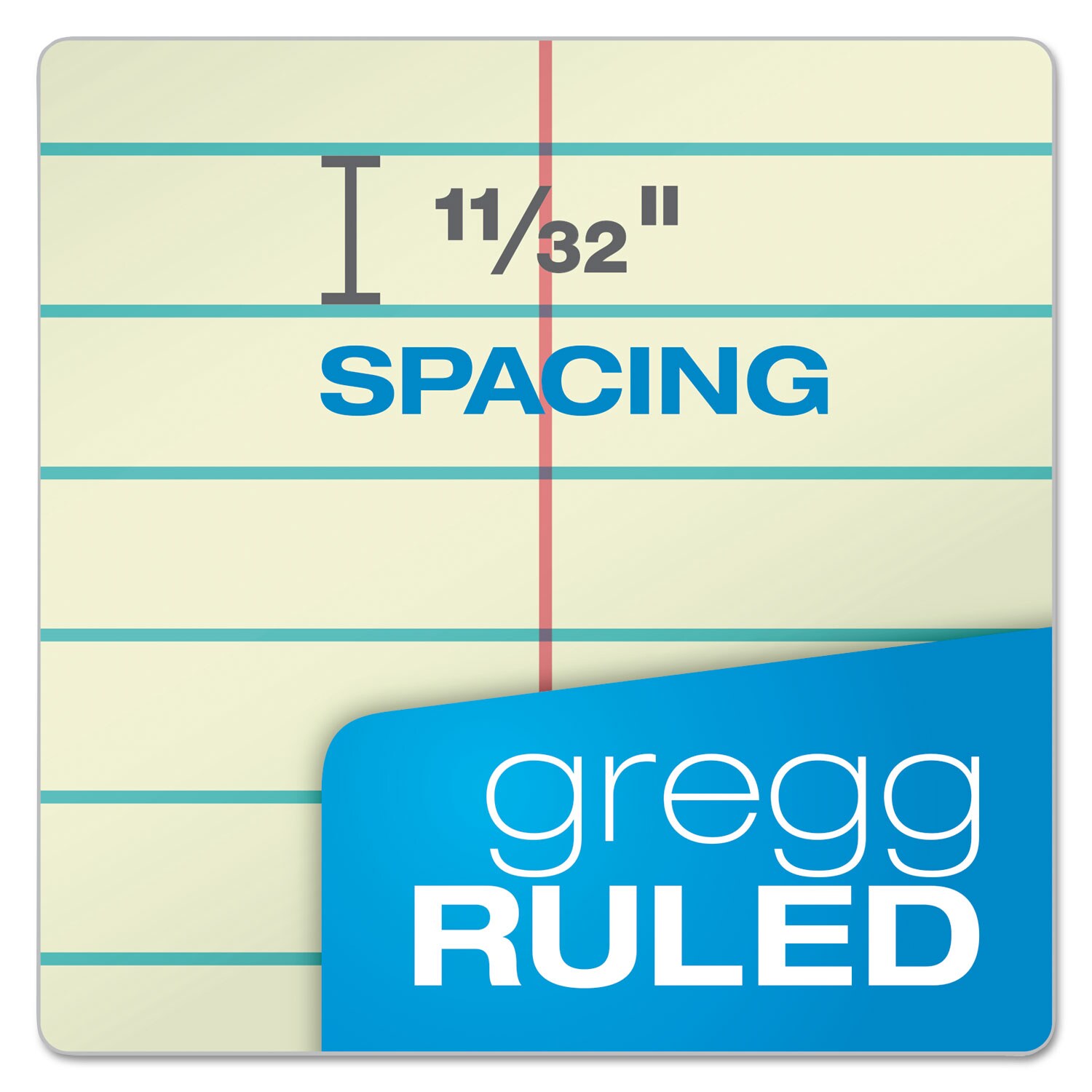 Tops Steno Pads Gregg Rule Tan Cover 60 Green Tint 6 X 9 Sheets in the ...