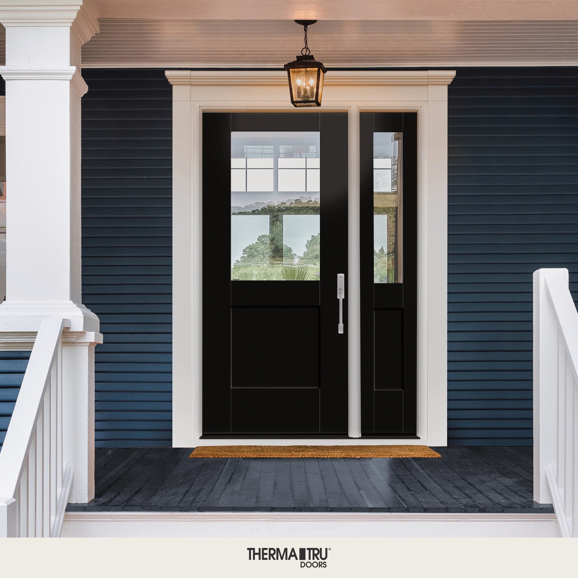 Therma-Tru 36-in x 80-in x 4-9/16-in Fiberglass Right-hand inswing ...