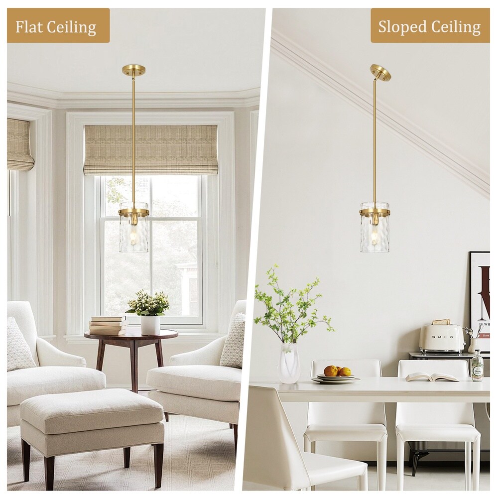 Henveton Jasslynn 2-Pack Medium Gold Modern Pendant Light for Kitchen ...