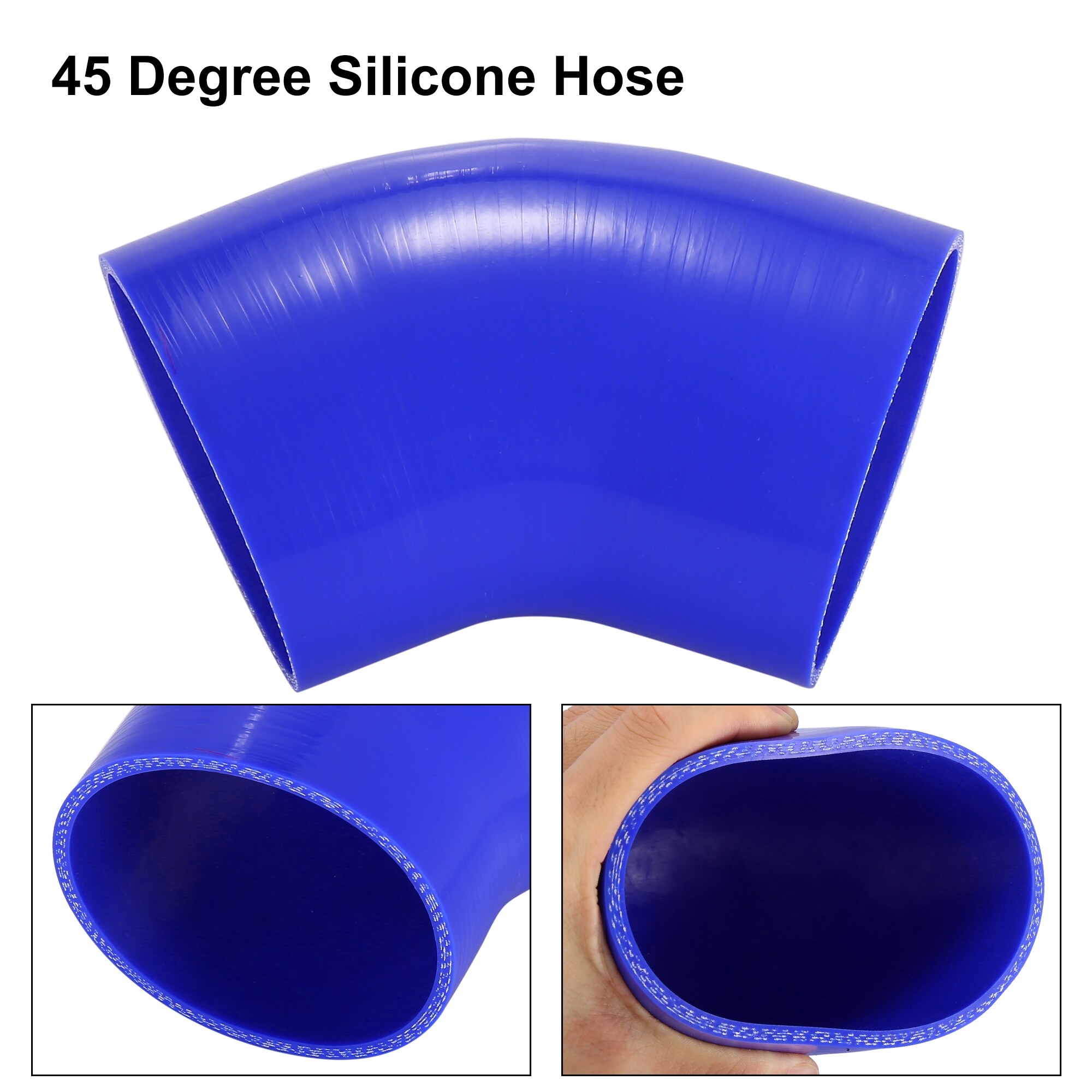 Unique Bargains 102mm 4 Inch ID 45 Degree Elbow Silicone Reducer Hose ...
