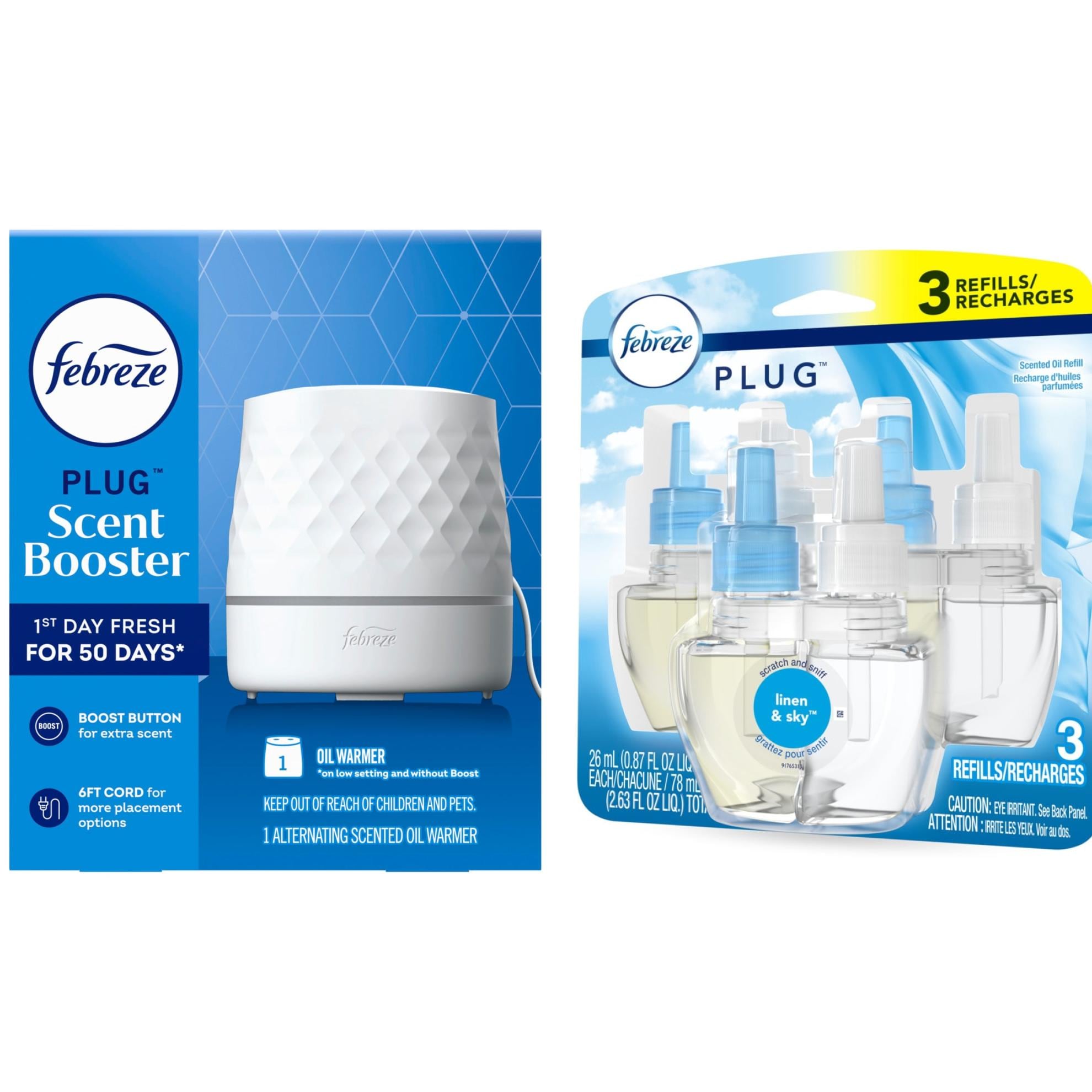 Shop Febreze PLUG Scent Booster + Linen and Sky Scent Refills at Lowes.com
