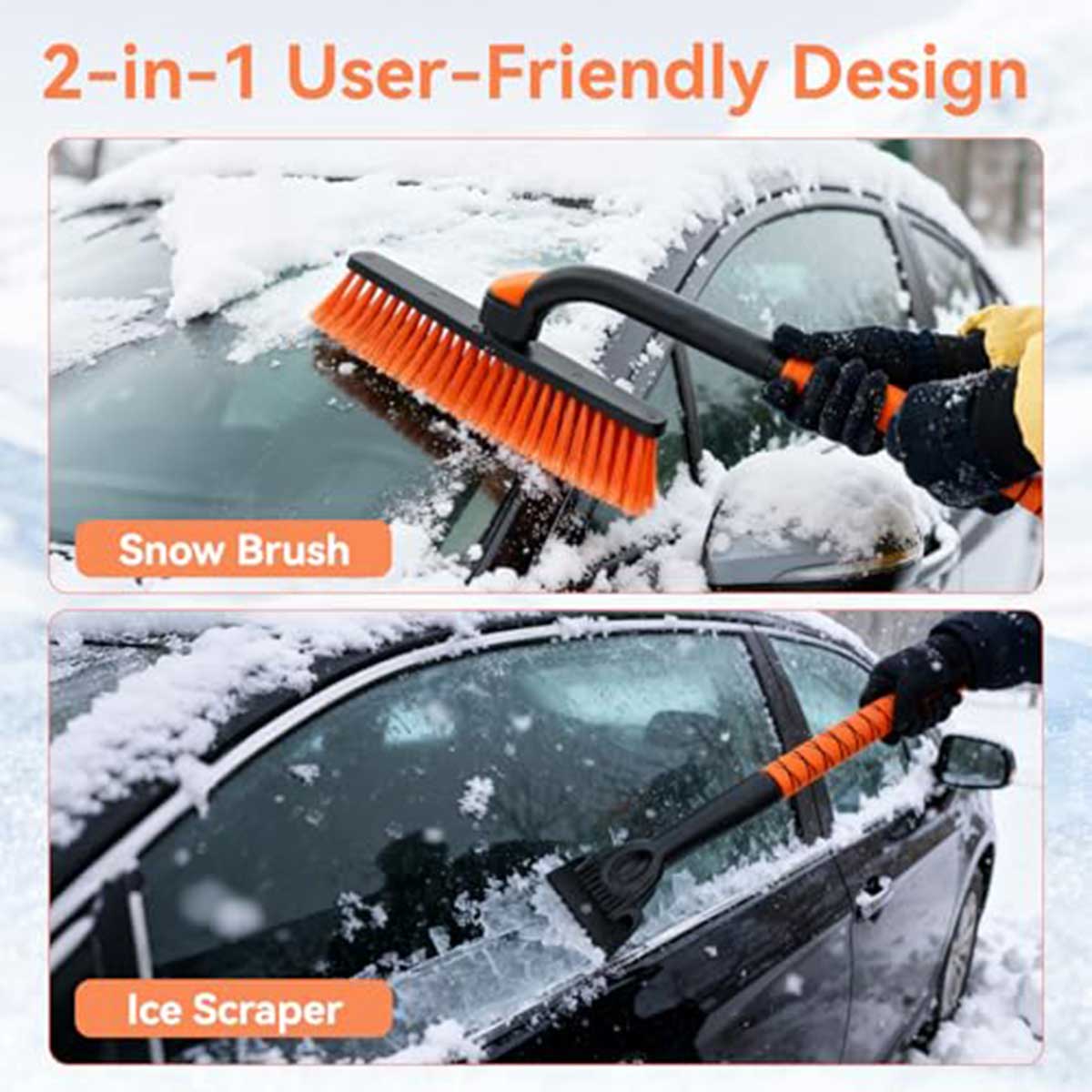 Aoibox 44 Inch Extendable Snow Brush and Ice Scraper Kit for Car SUV ...