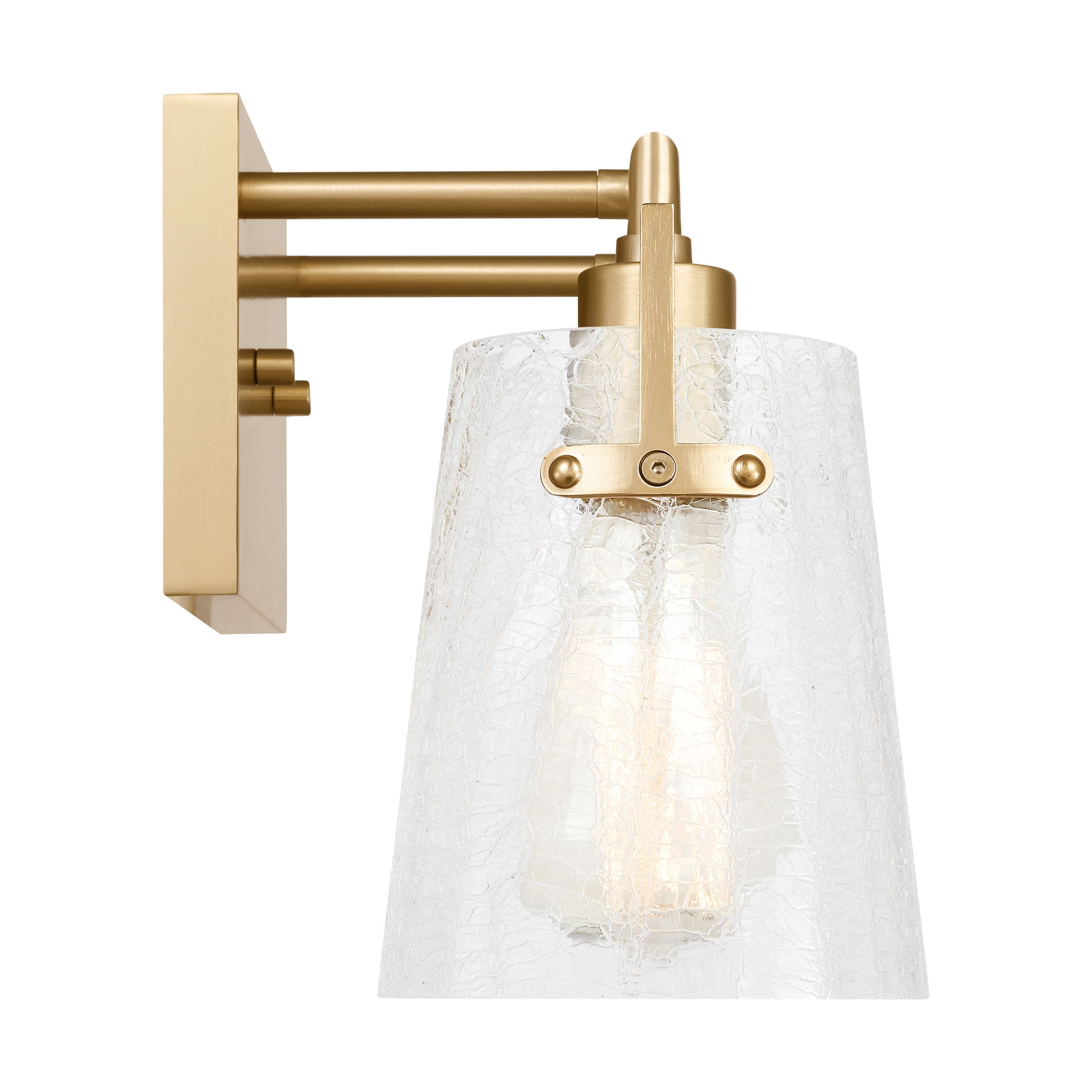 Scott Living Crofton 14.63-in 2 -Light Satin Brass Modern/contemporary ...