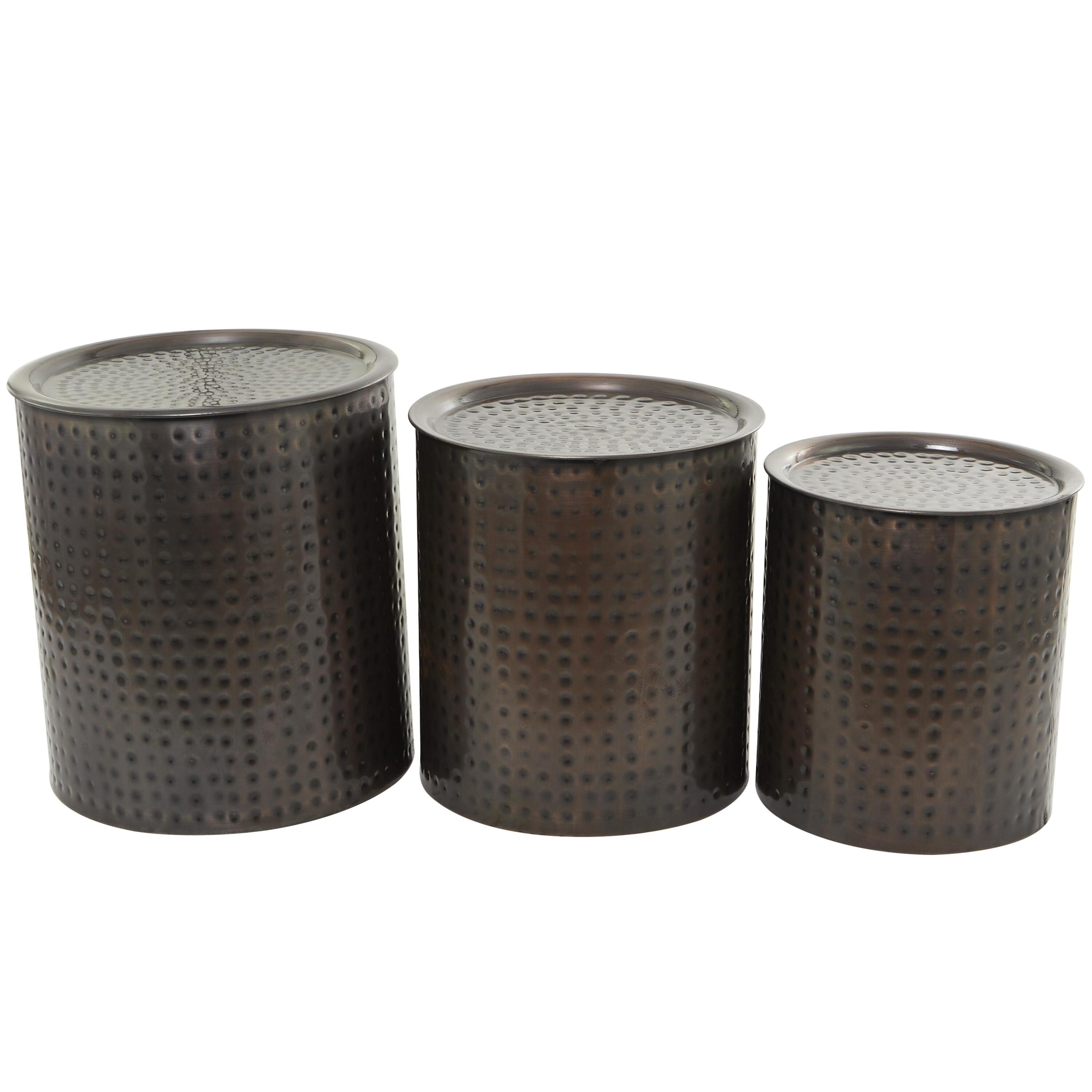 Grayson Lane 18-in W x 21-in H Brown Handmade with Hammered Design ...