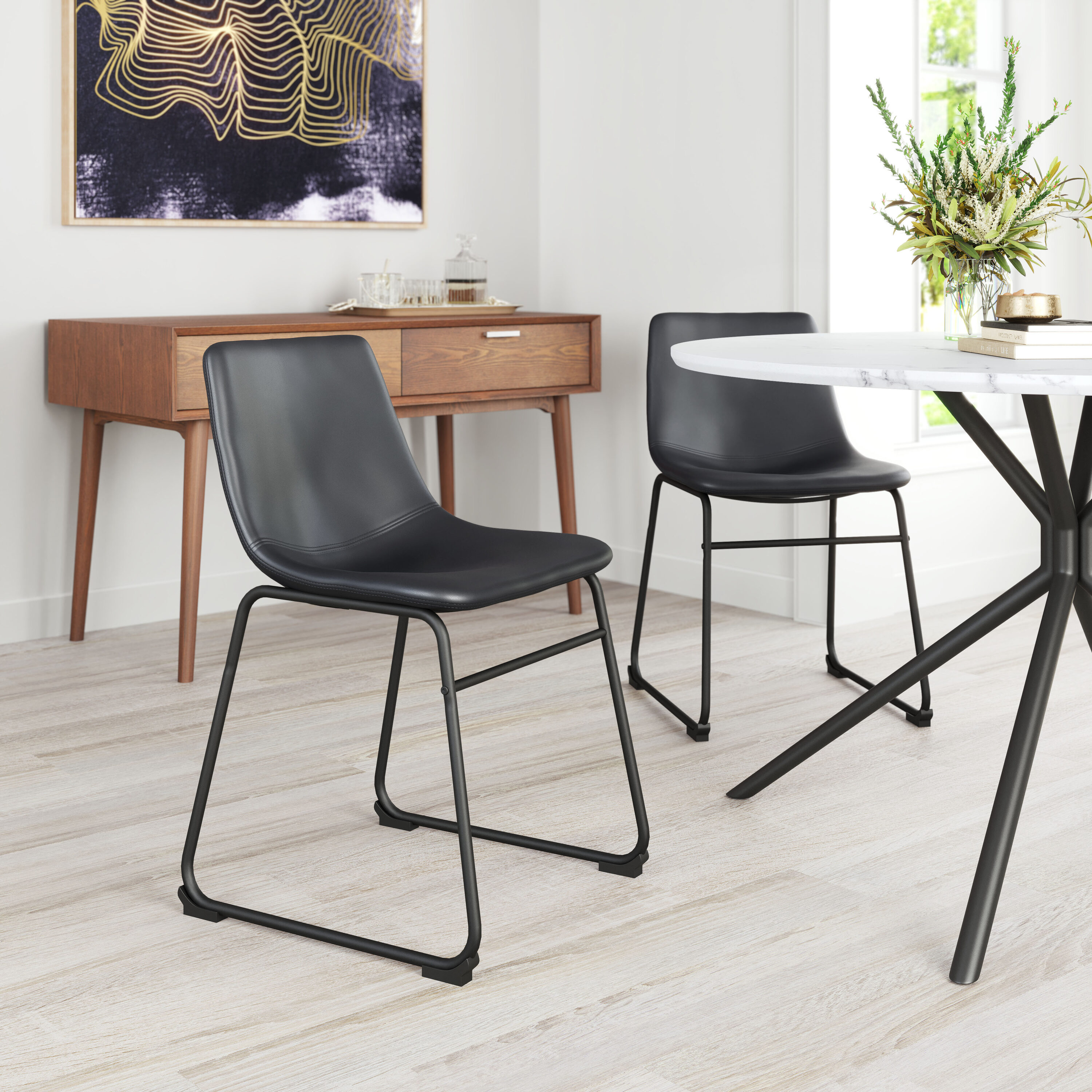 Zuo Modern Set of 2 Smart Dining Chair Transitional Plywood in the ...