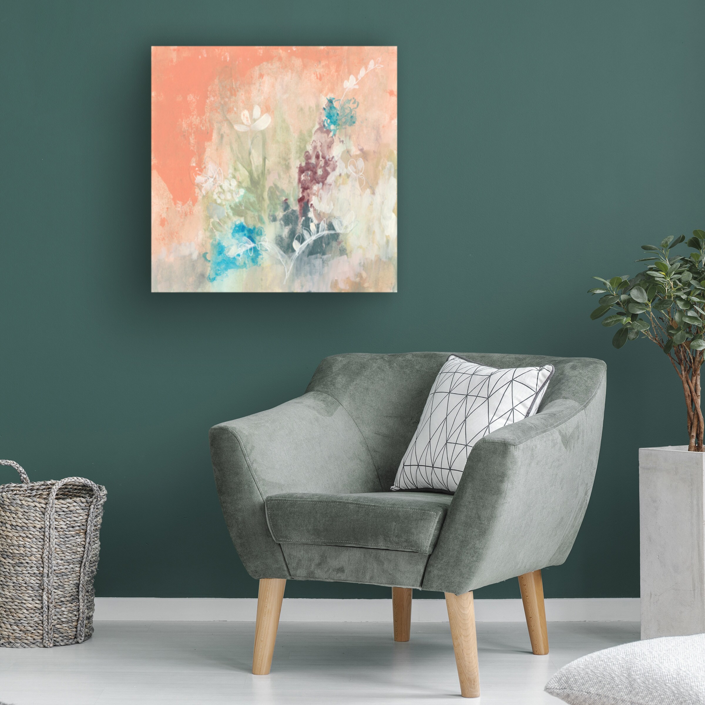 Trademark Fine Art Jennifer Goldberger Whimsy Field I Canvas Art in the ...