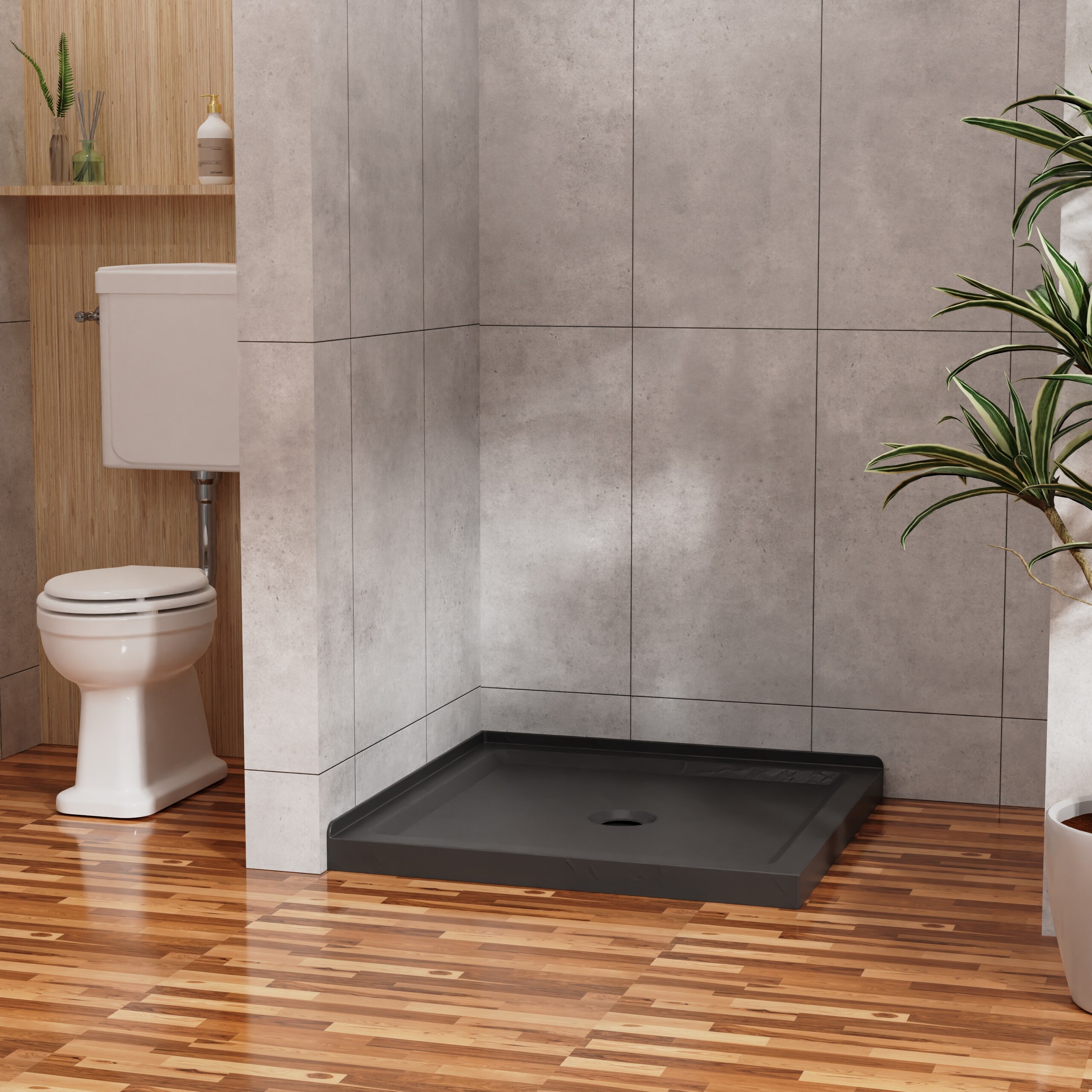 Huluwat 36 Inchesx36 Inches Shower Pan 3 3/10 Inches Height Double ...
