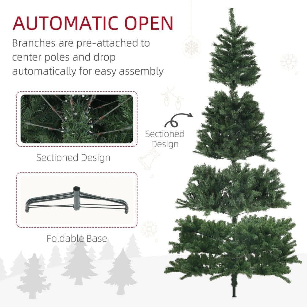 Choco Moon 9ft Artificial Christmas Tree with 2132 Branch Tips Auto ...