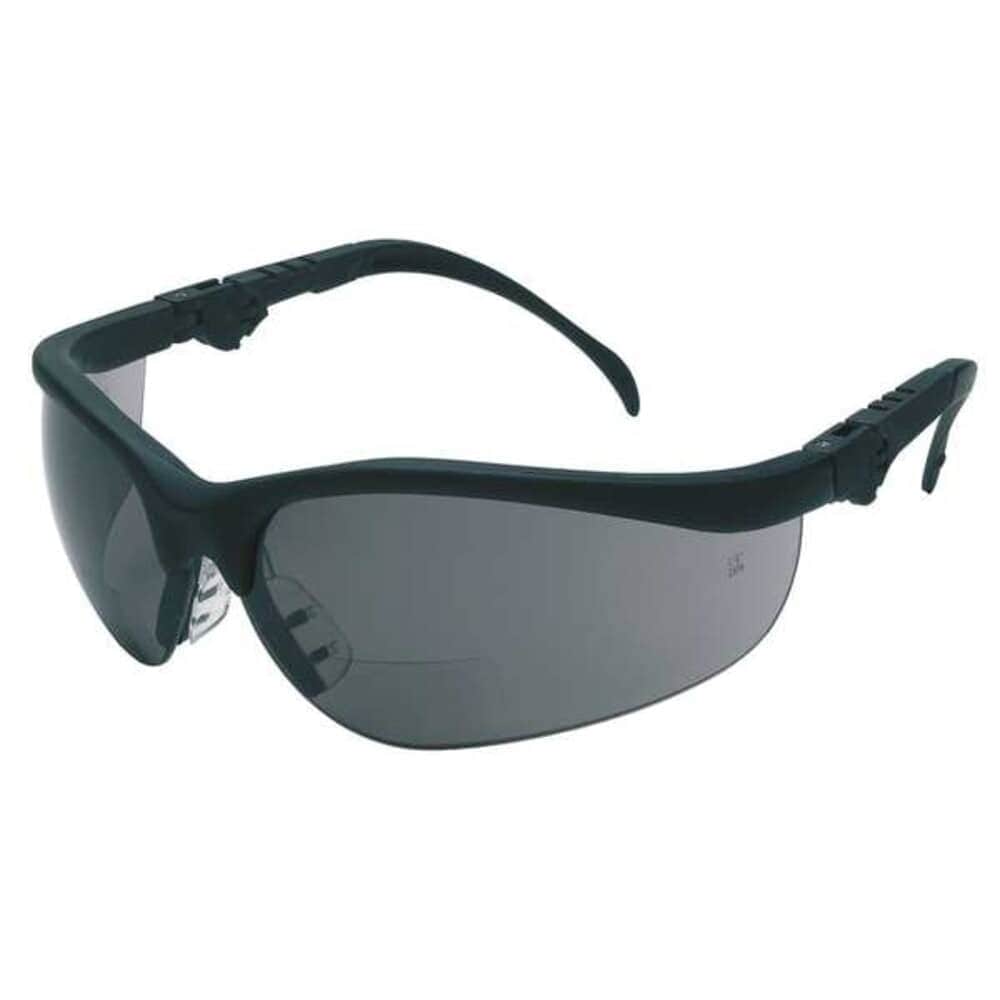 MCR Safety KD3 Reader Safety Glasses Black Wraparound Frame 2.0 Diopter ...