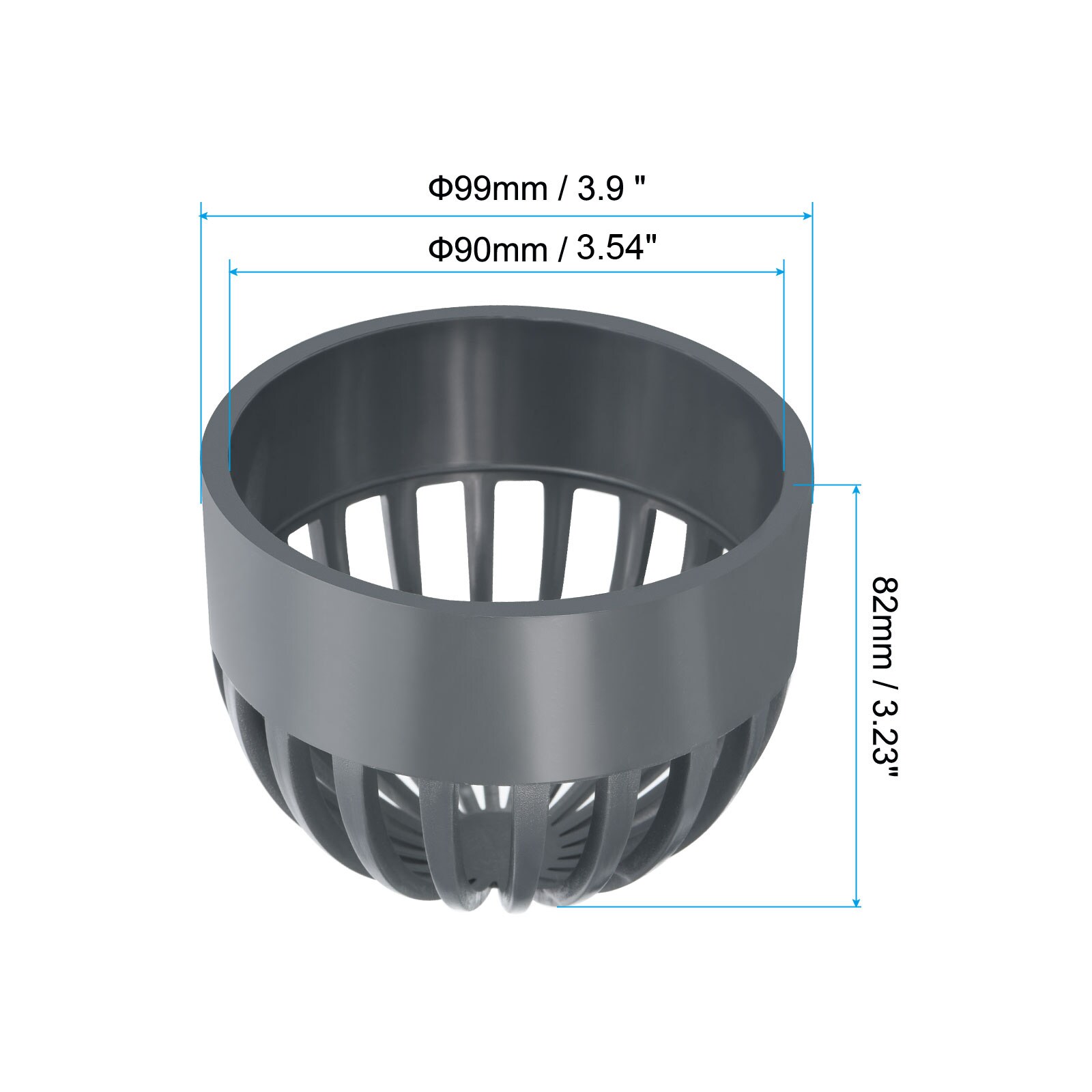 PATIKIL 90mm ID Atrium Drain Grate Cover 3 Pack Round Outdoor UPVC ...