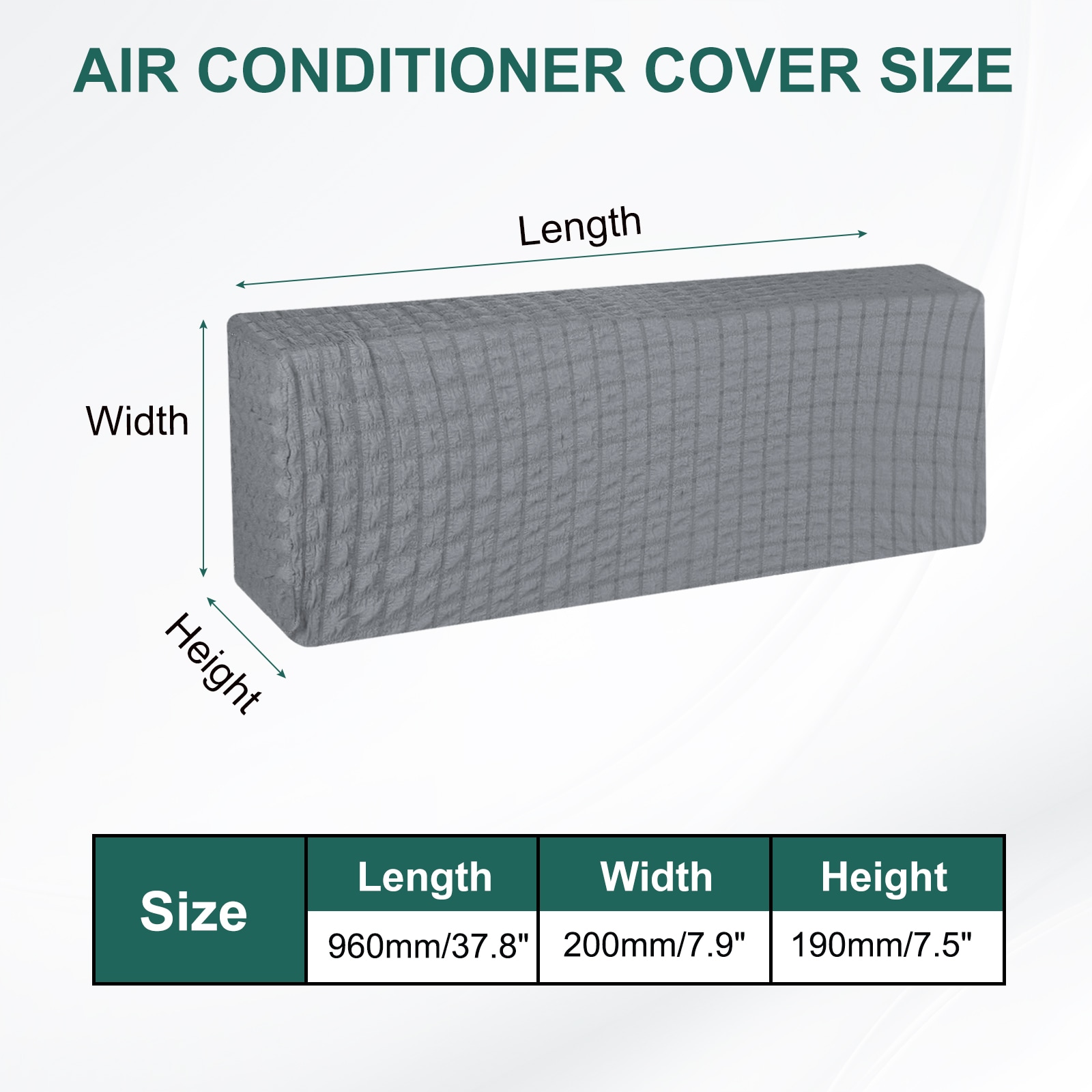 PATIKIL 37.8-Inch Air Conditioner Cover Indoor AC Cover Knitted Dust ...