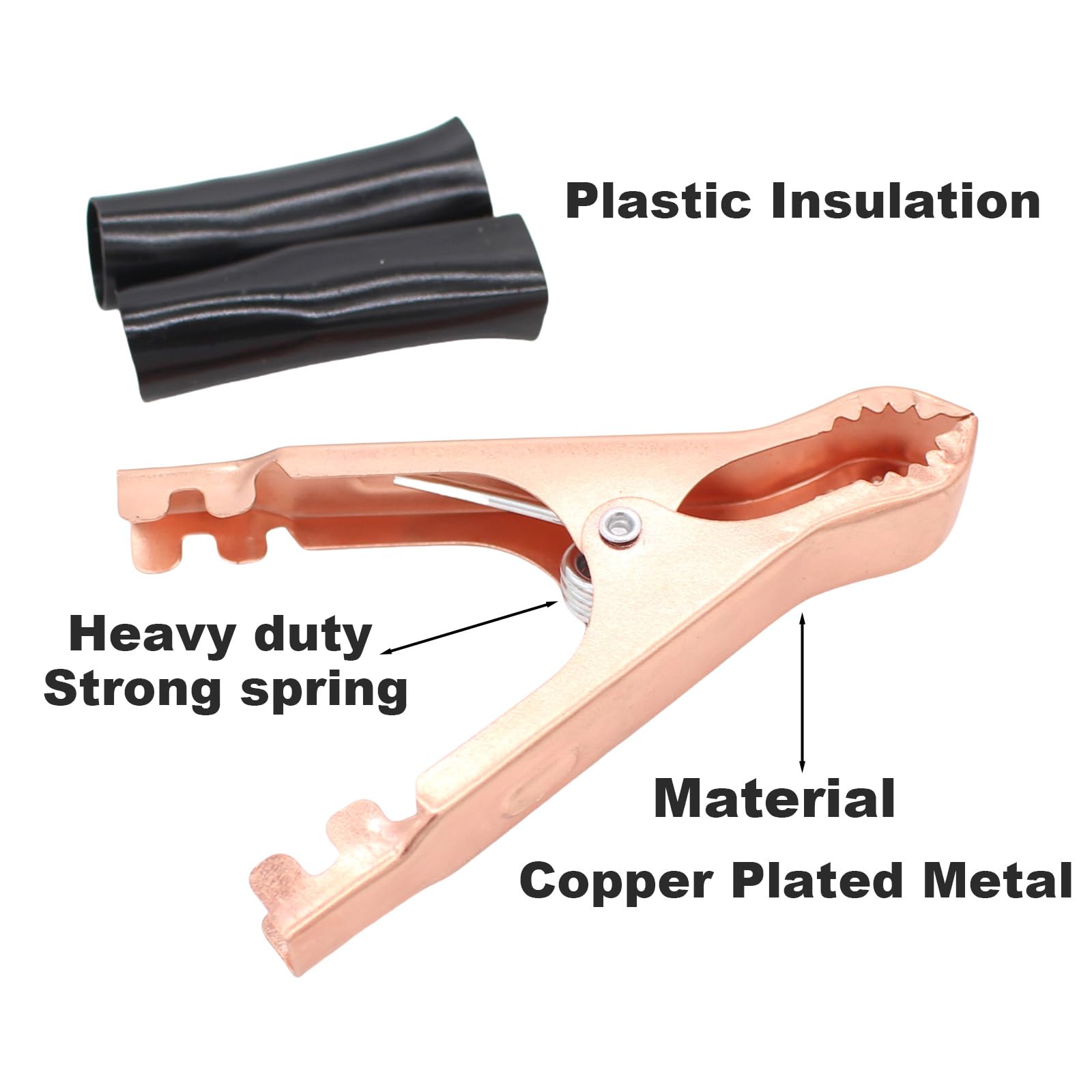 Etokfoks Insulated Alligator Clips Heavy Duty Black Red Boot Metal ...