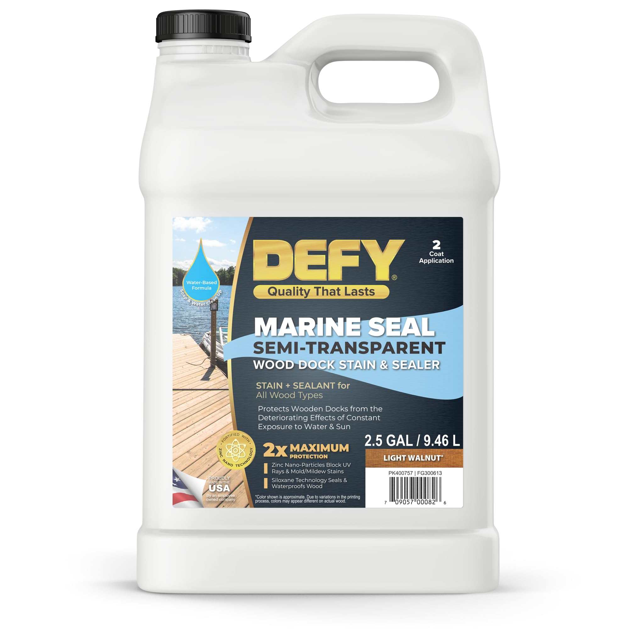 DEFY Marine Seal Semi-Transparent Wood Stain and Sealer - Waterproof ...