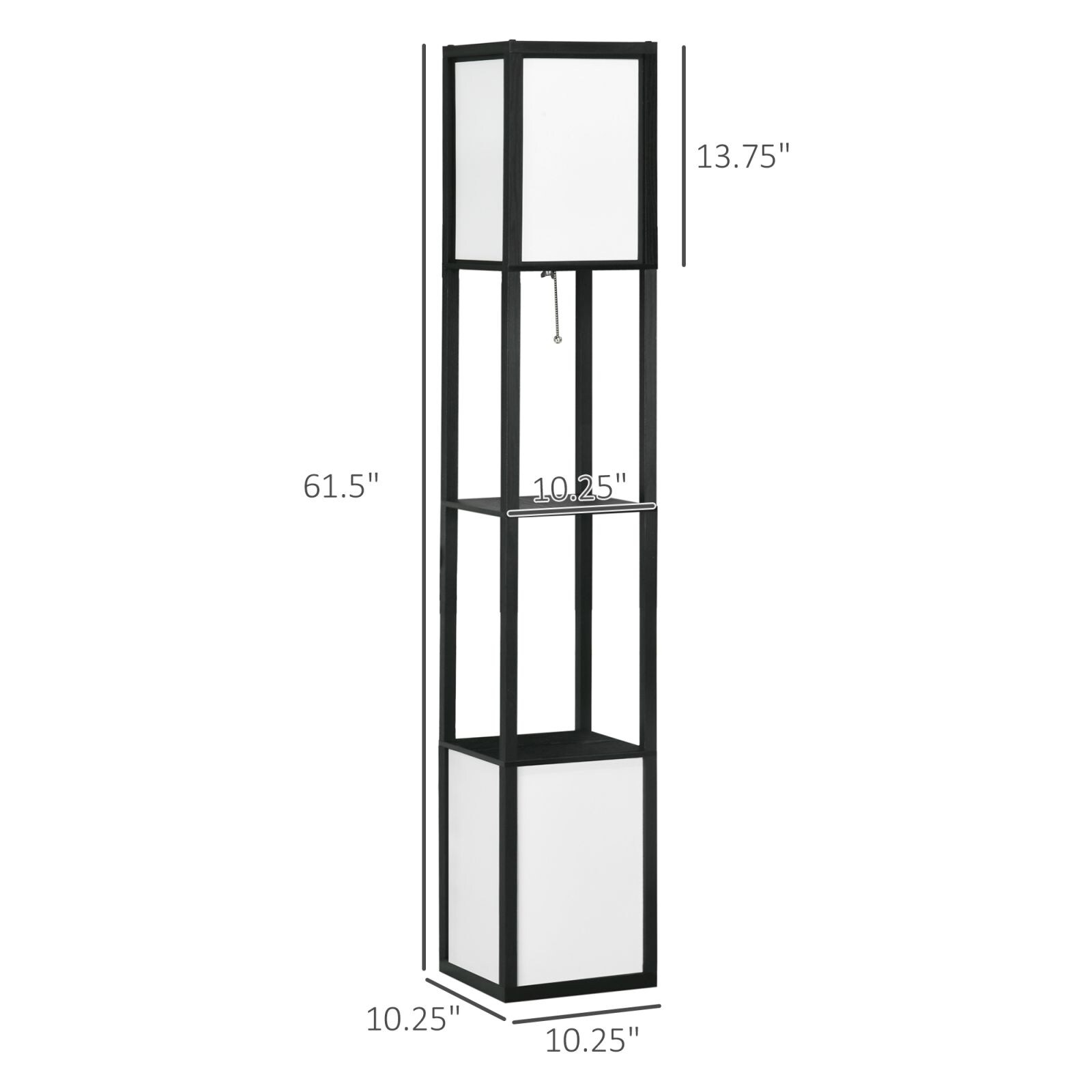 GlasFlength Storage Furniture Utility Shelf Tower Dual Shelves Modern ...