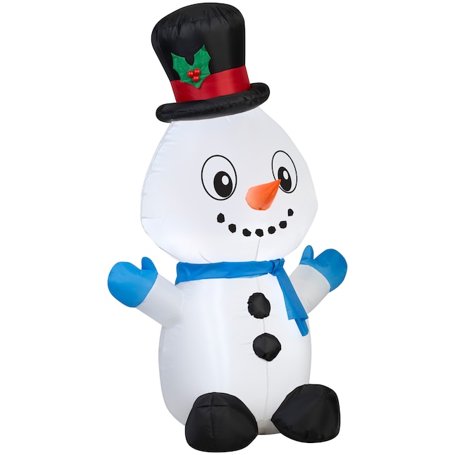 Holiday Living 4-ft Lighted Snowman Christmas Inflatable at Lowes.com Holiday Living 4-ft Lighted Snowman Christmas Inflatable at Lowes.com
