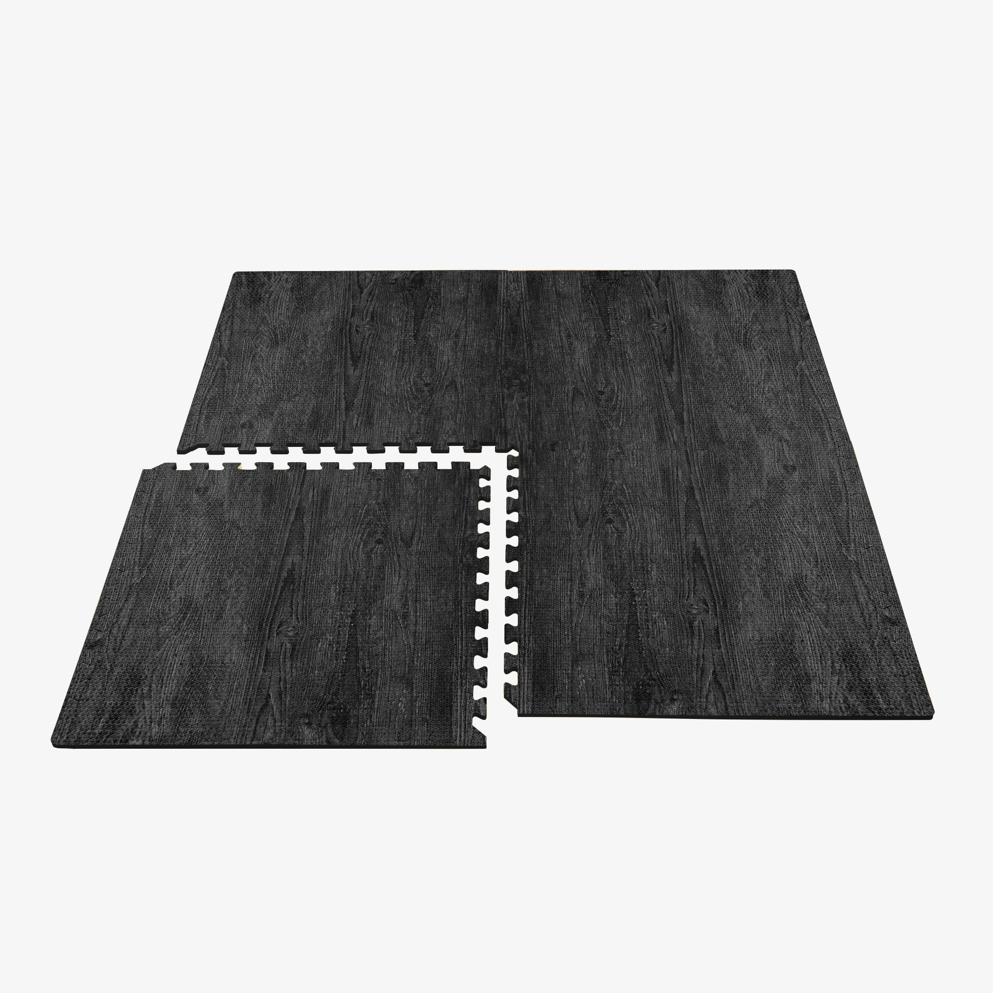 We Sell Mats Interlocking Raven's Wing Black Foam Square Indoor Anti ...